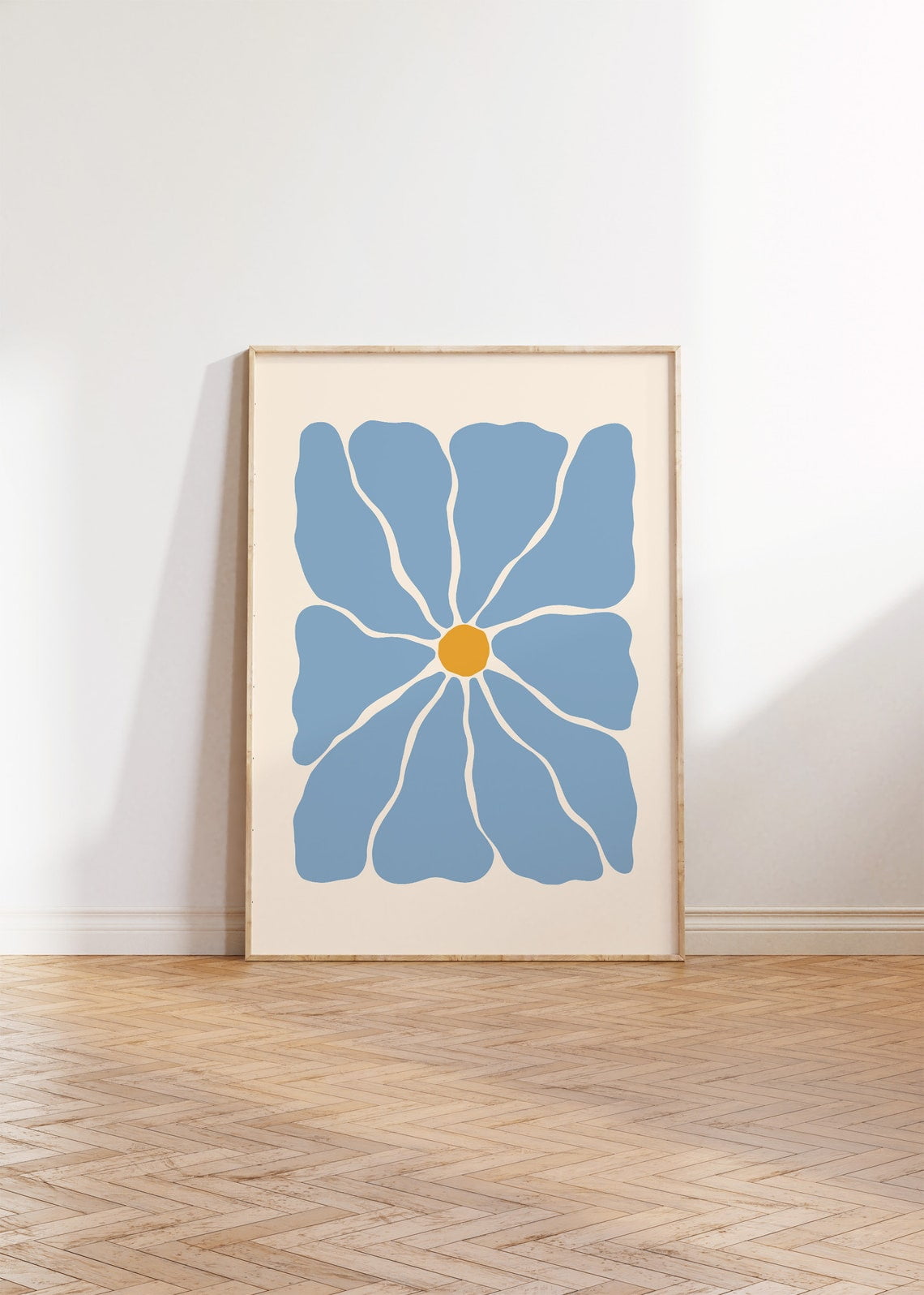 Retro Abstract Flower Art Print, Groovy Flower Poster, Matisse-Inspired ...
