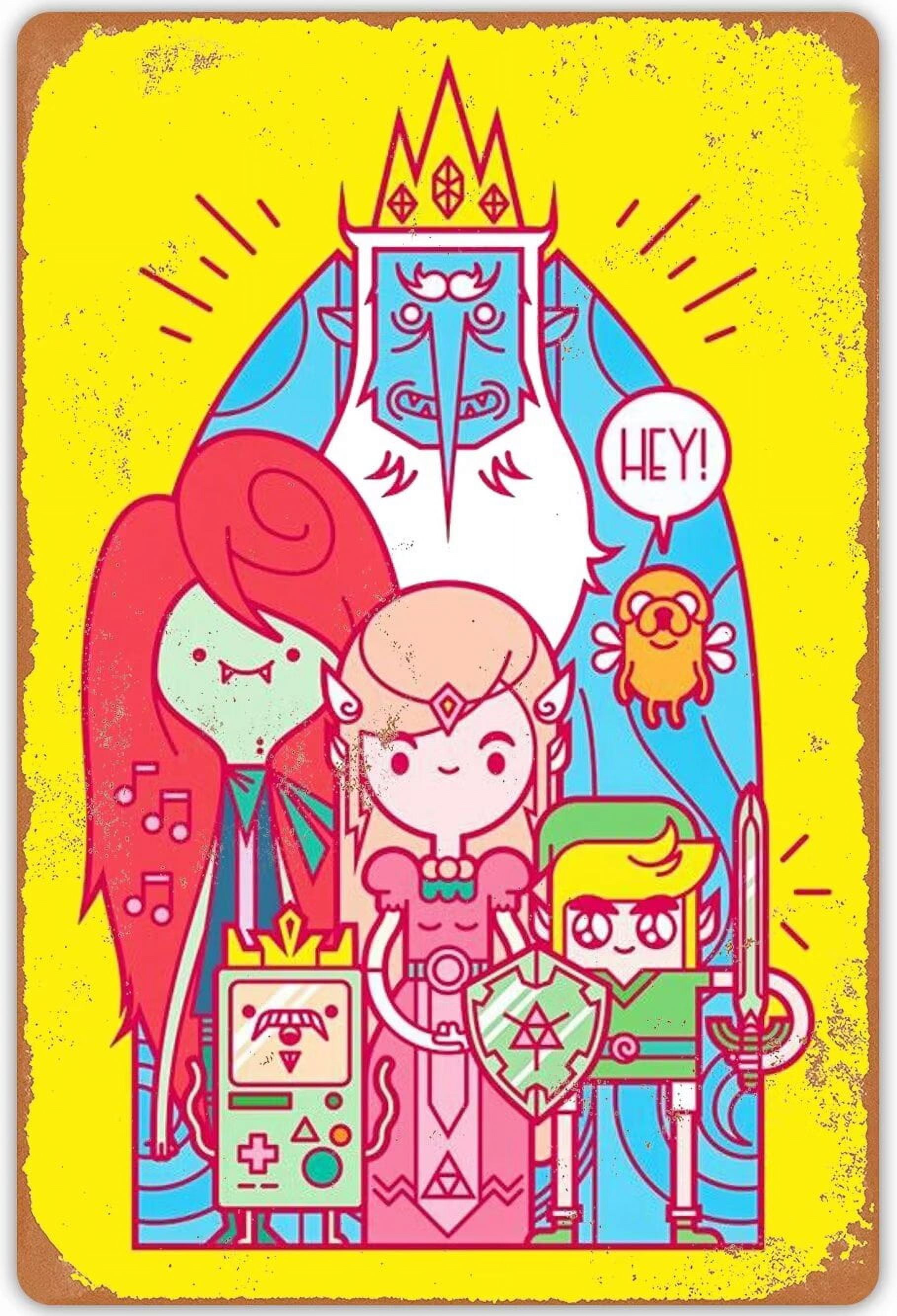 Retro Adventure Time Poster Metal Poster Comedy Cartoon Series Metal ...