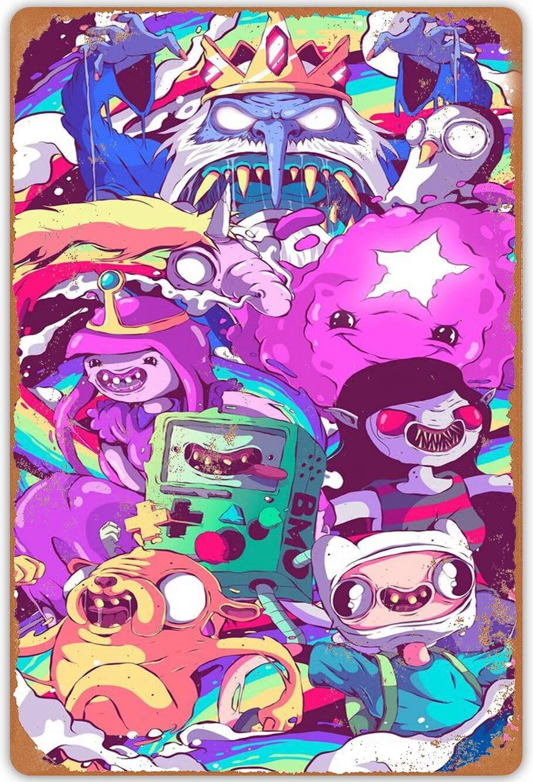Retro Adventure Time Poster Metal Tin Sign Cartoon Science Fiction ...