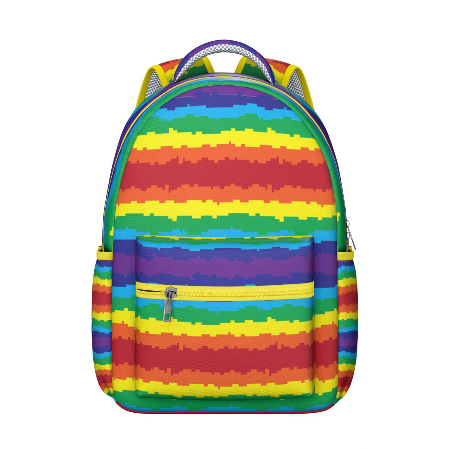 Retro Aesthetic Backpack Vintage Tie Dye and Graffiti Art Print School ...