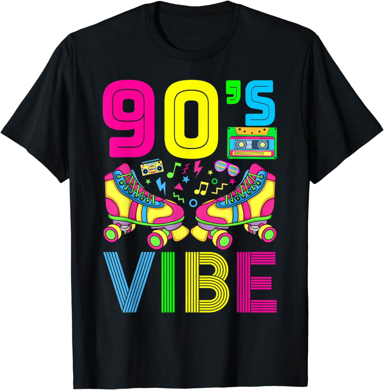 Retro Aesthetic Costume Party Outfit - 90s Vibe T-Shirt - Walmart.com