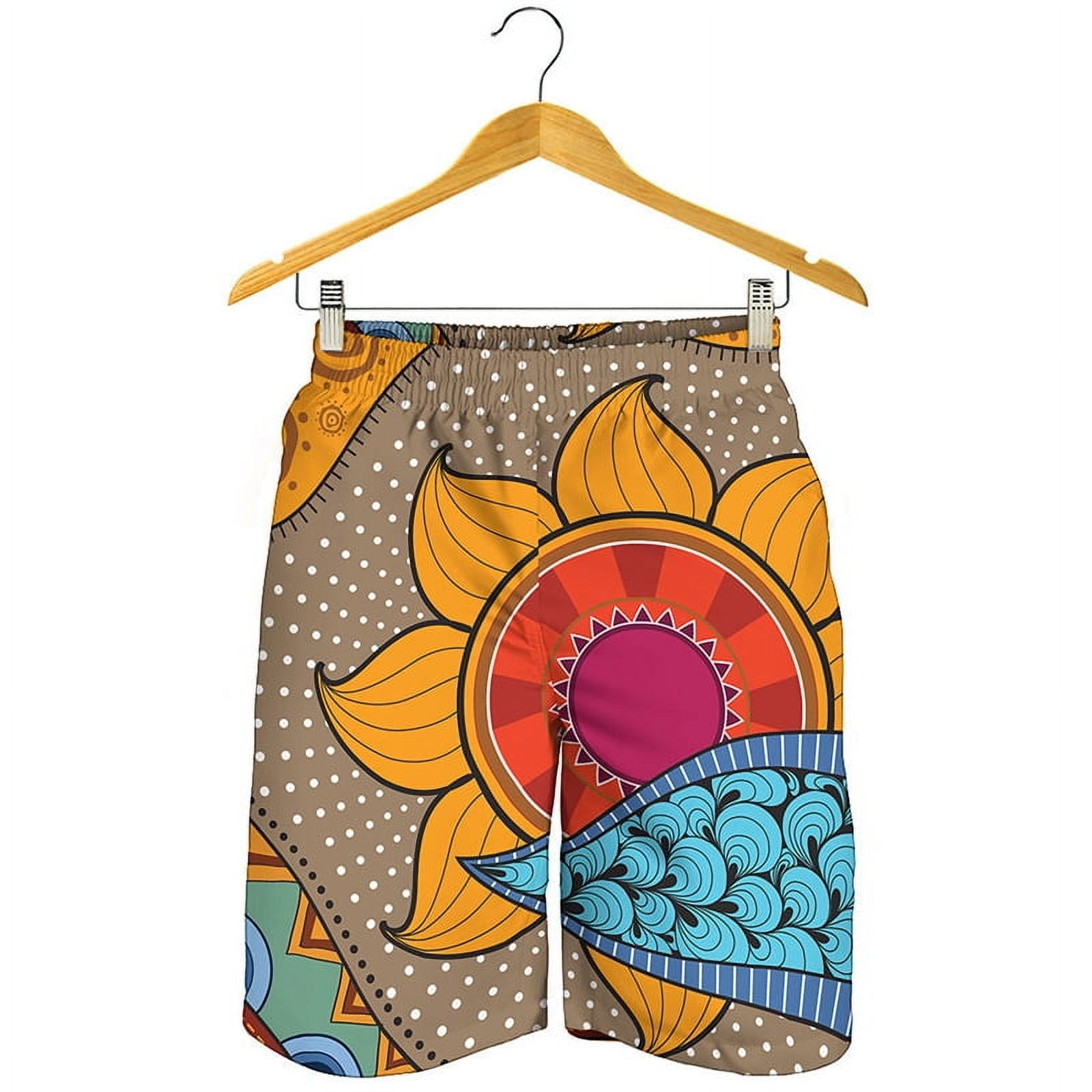 Retro African Ethnic Pattern Beach Shorts Men Summer Street Oversized ...