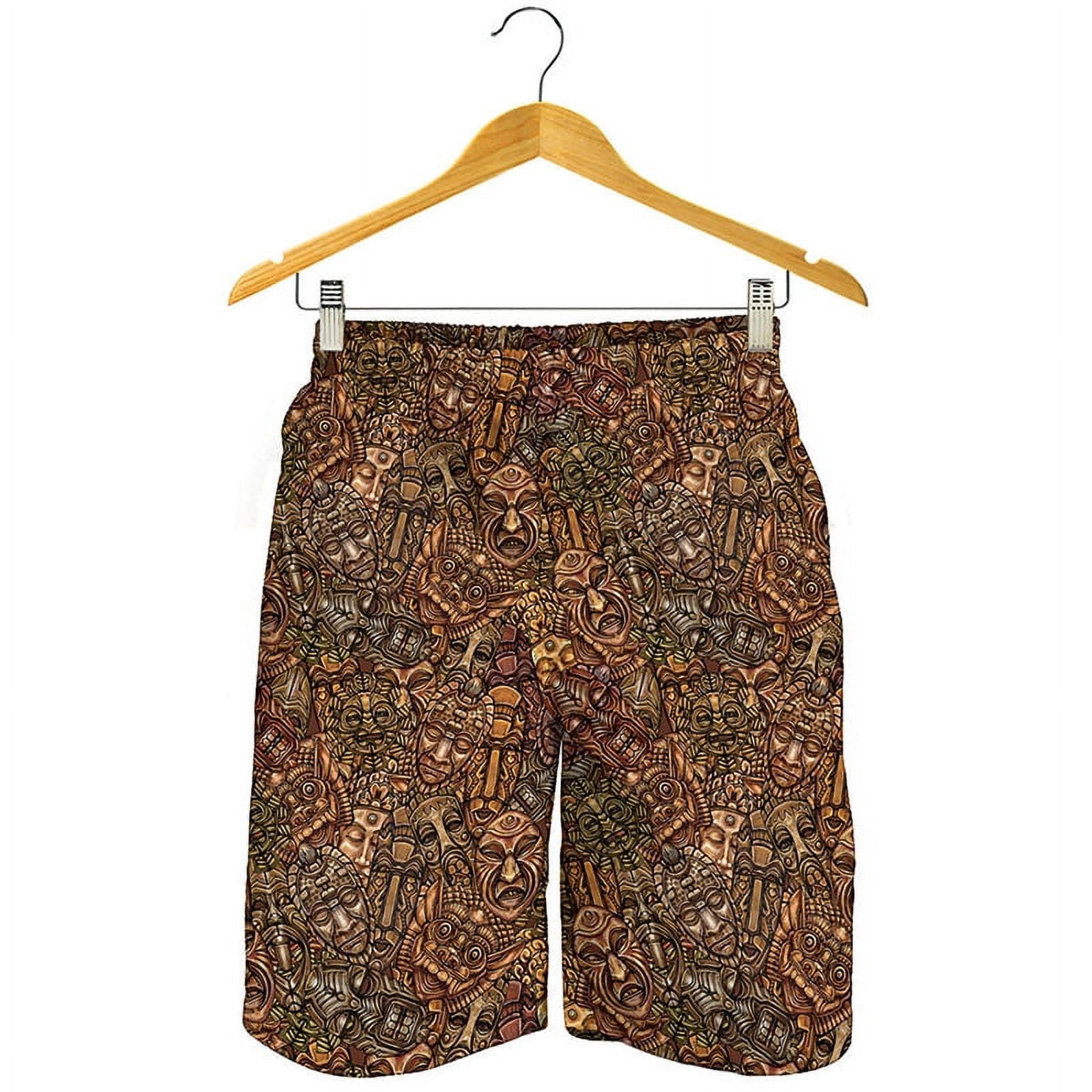Retro African Ethnic Pattern Beach Shorts Men Summer Street Oversized ...