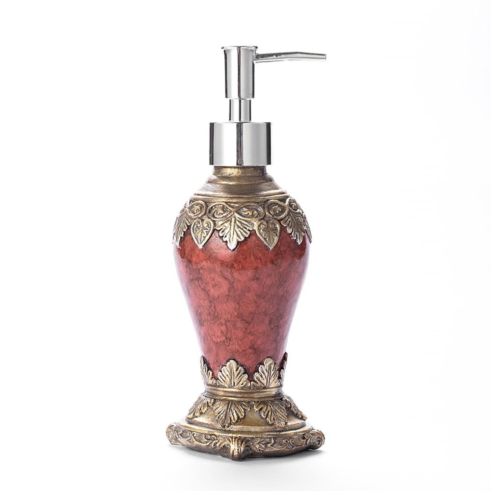 Retro Agate Red Soap Dispenser with Rust Proof Pump,Refillable Liquid ...