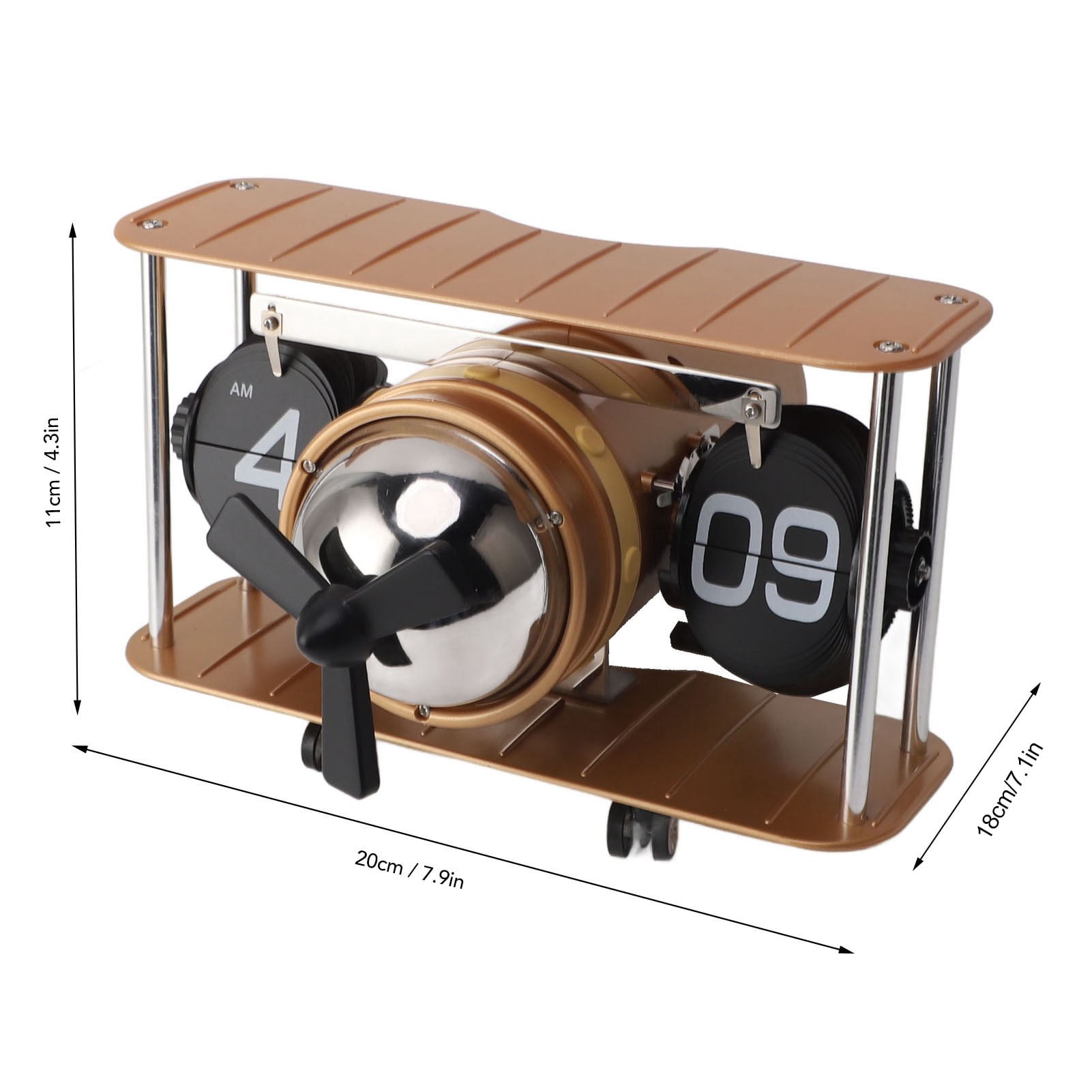 Retro Airplane Flip Clock With Timing Reminder 304 Stainless Steel ...