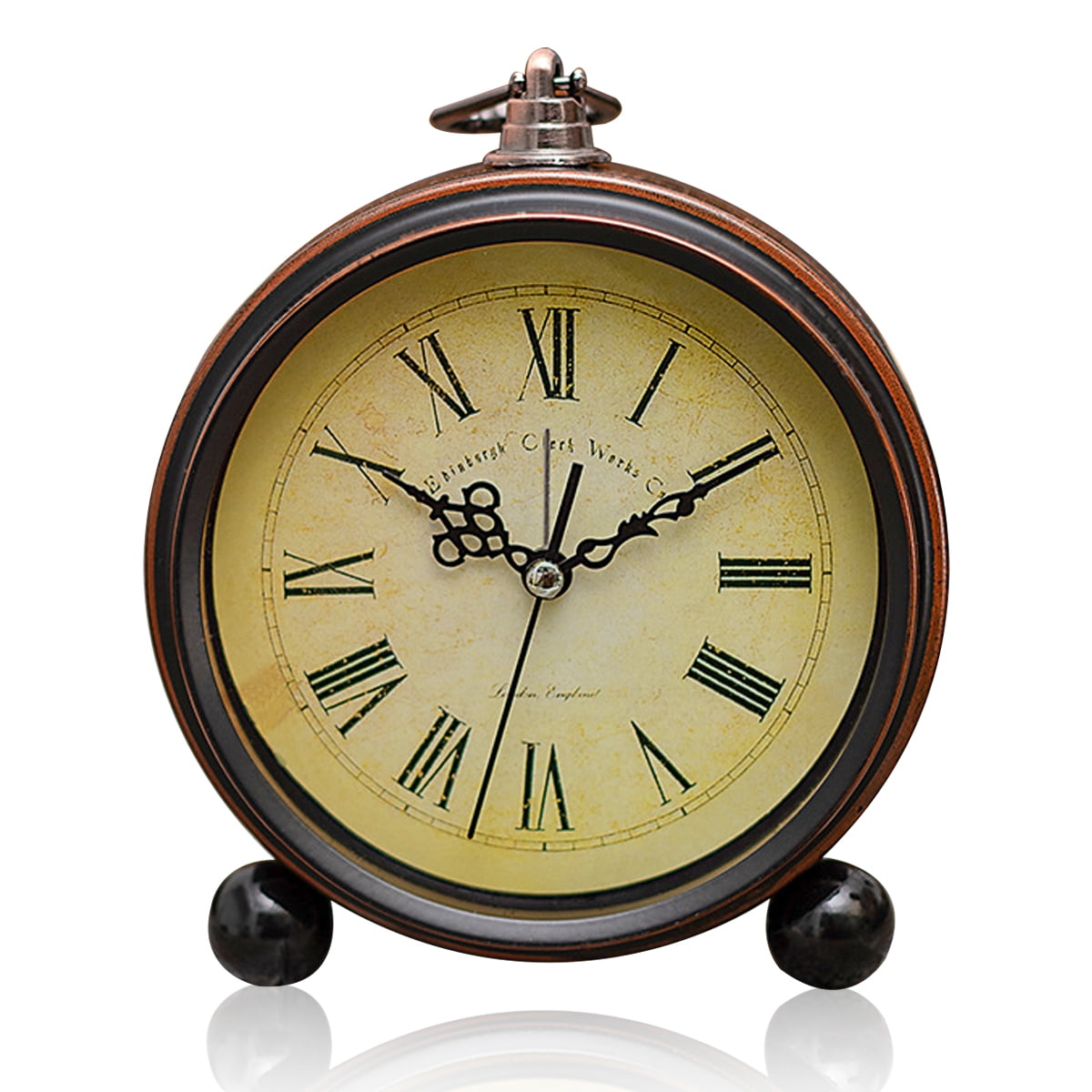 Retro Alarm Clock Analogous Without Ticking, Vintage Alarm Clock ...