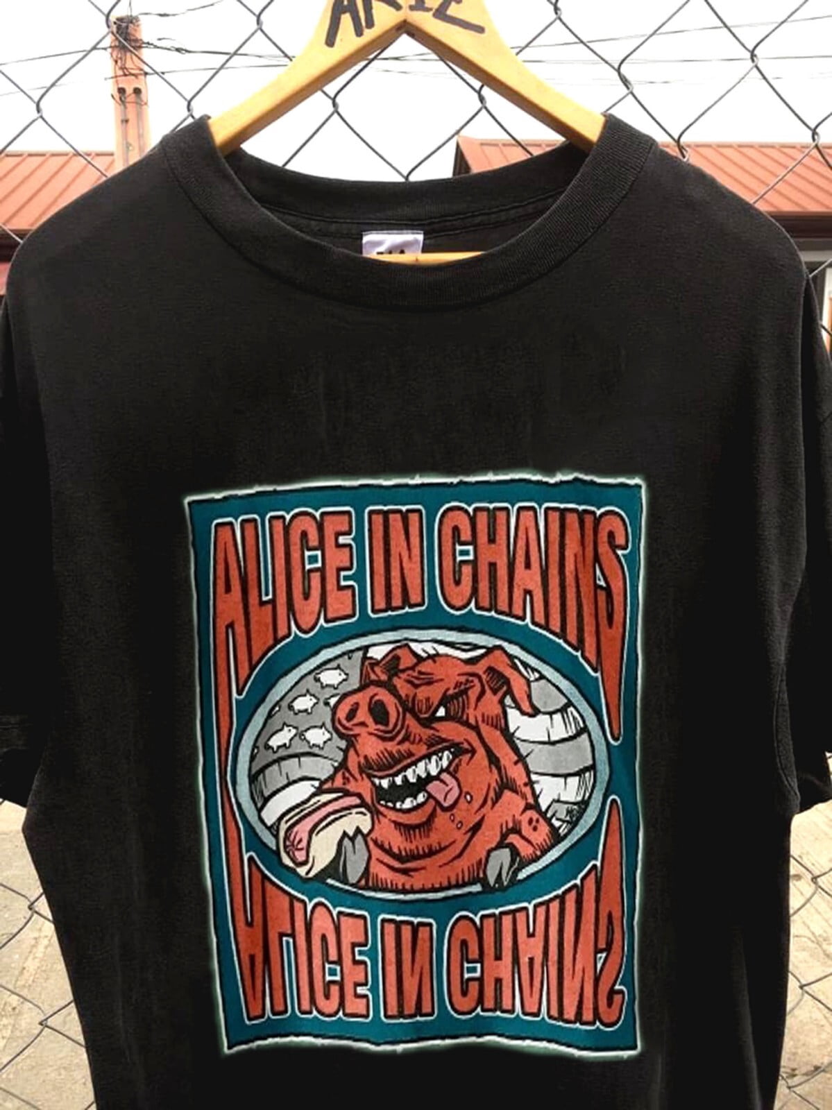 Retro Alice In Chains black t-shirt Eat Like A Pig, gift for fan TE1813 ...
