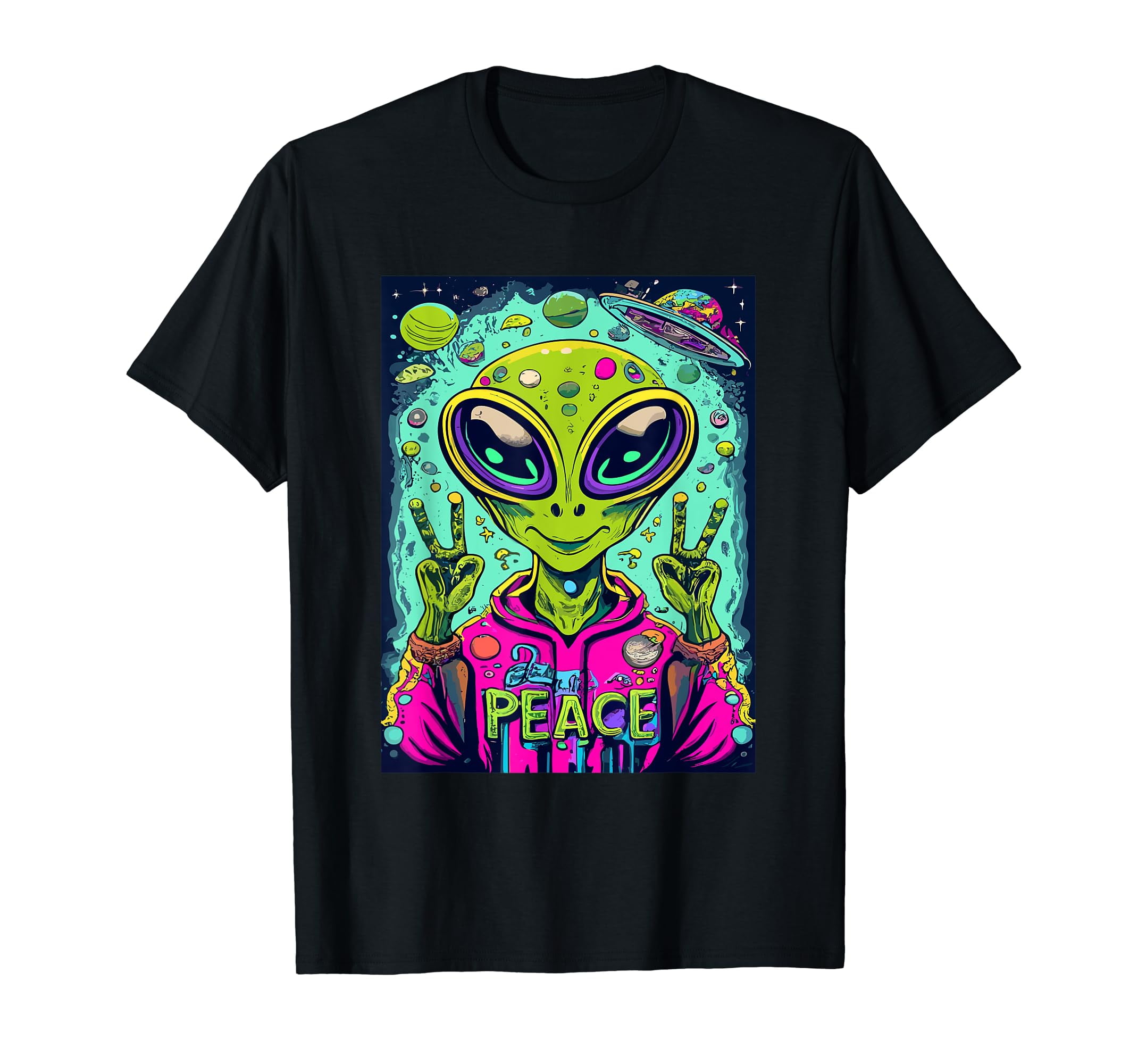 Retro Alien Lover Shirt UFO Shirt Abduction Team Alien Vintage Men T ...