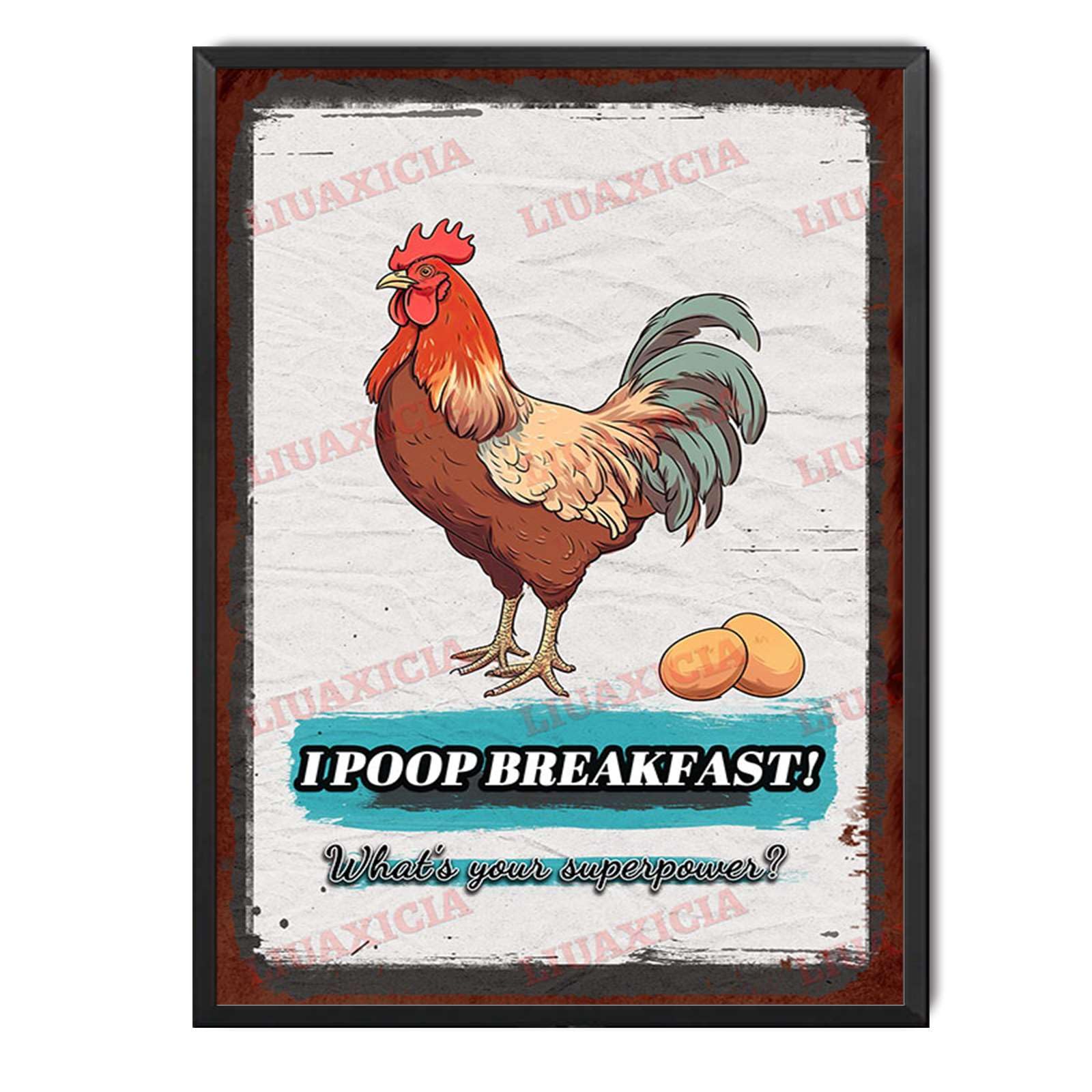 Retro Aluminum Sign Chicken Coops Signs Chicken Signs Breakfast Home ...