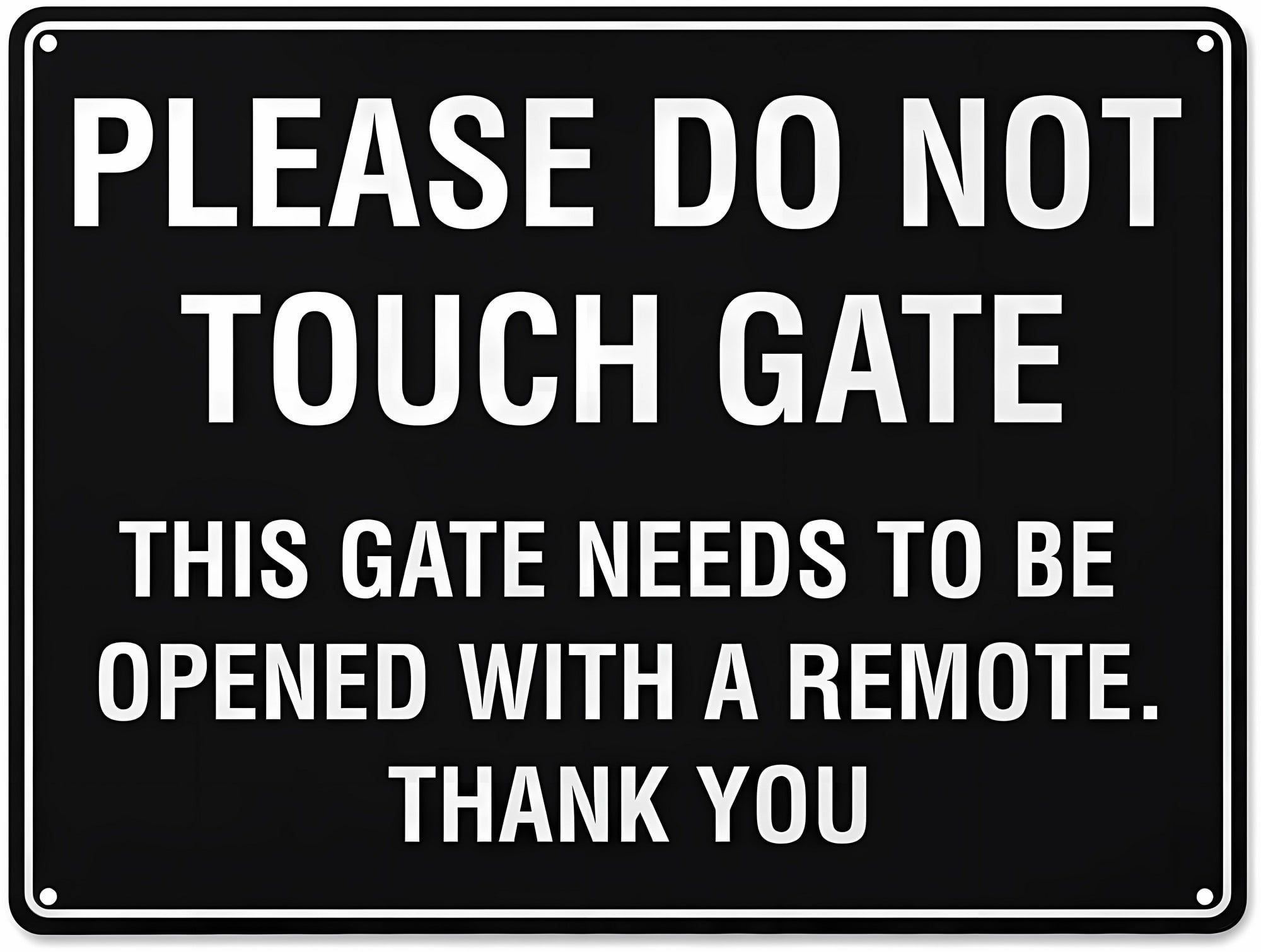 Retro Aluminum Sign Please Do Not Touch Gate - 8"x12" Aluminum Metal ...