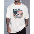 Retro America 250 Years Patriotic Men's T-Shirt Vintage USA Flag ...
