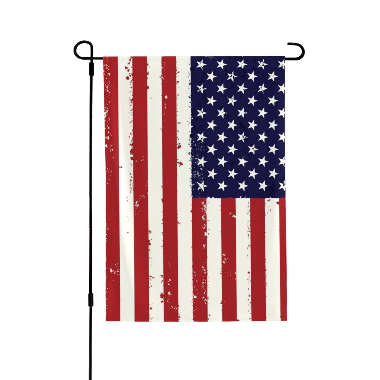 Retro America Flag Welcome Large House Flag Vertical Double Sided 28x40 ...