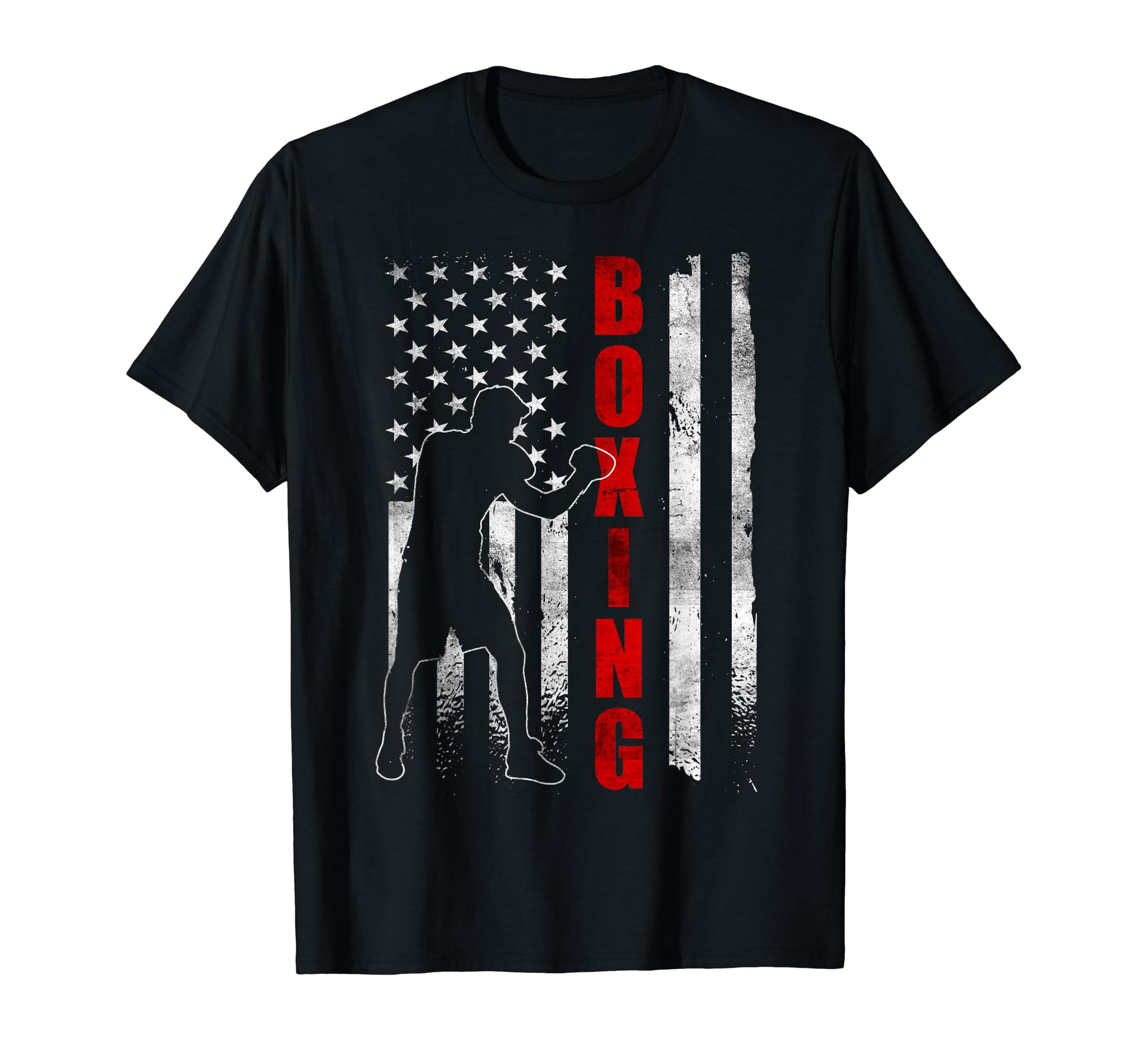 Retro American Boxing Apparel US Flag Boxer T-Shirt - Walmart.com