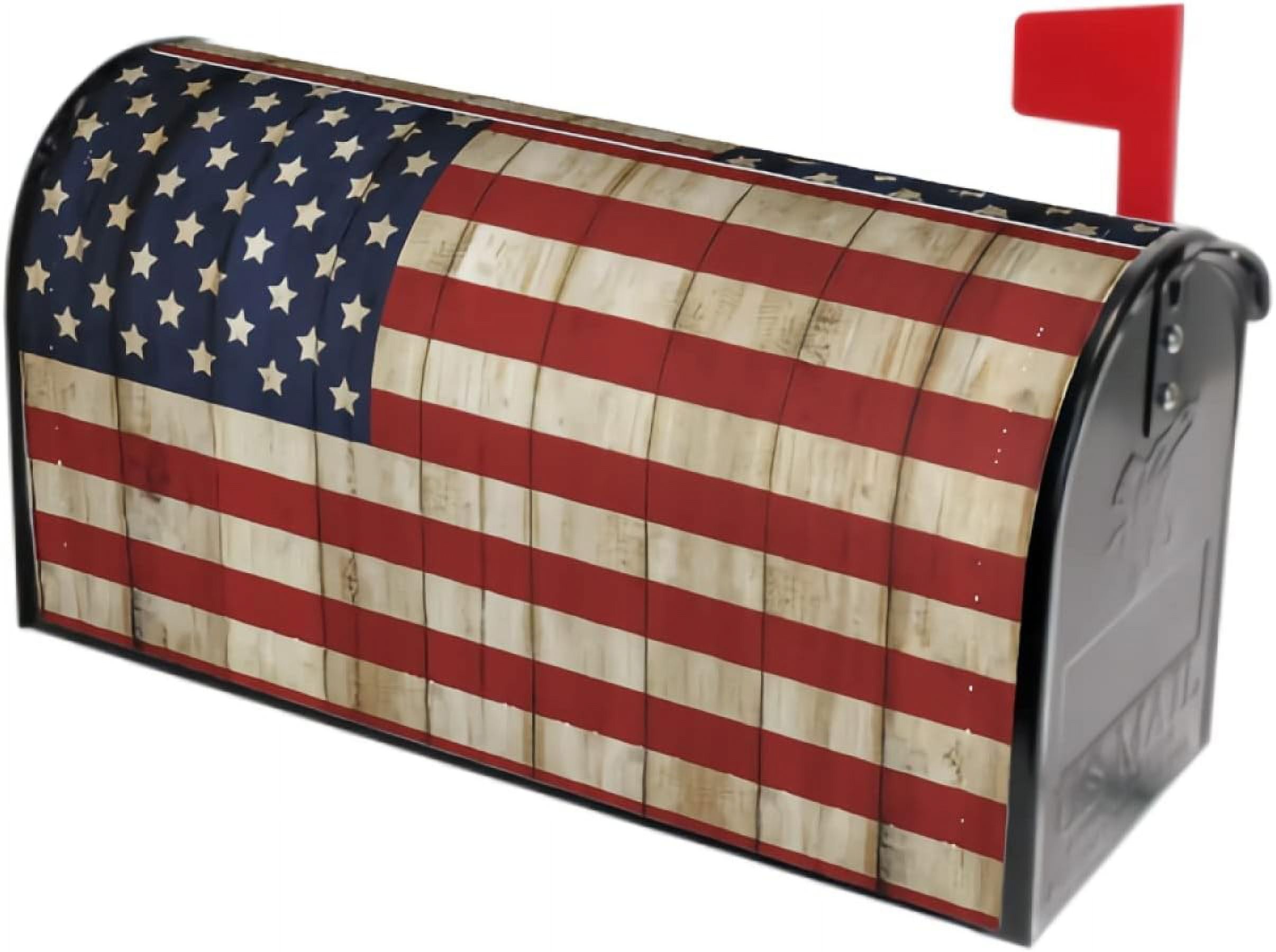 Retro American Flag Mailbox Cover Magnetic American Flag Patriotic ...