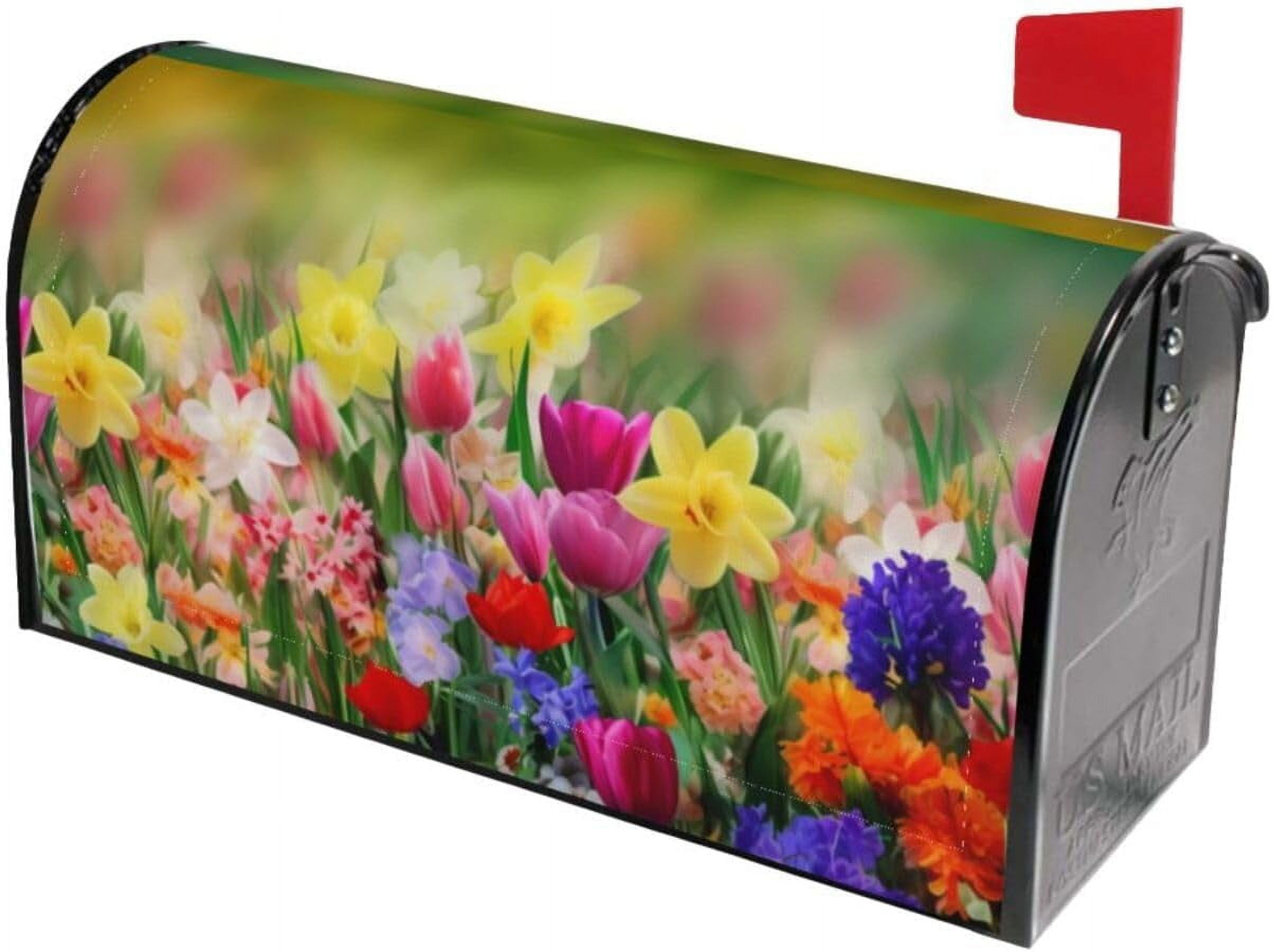 Retro American Flag Mailbox Covers Magnetic Post Box Cover Wraps ...