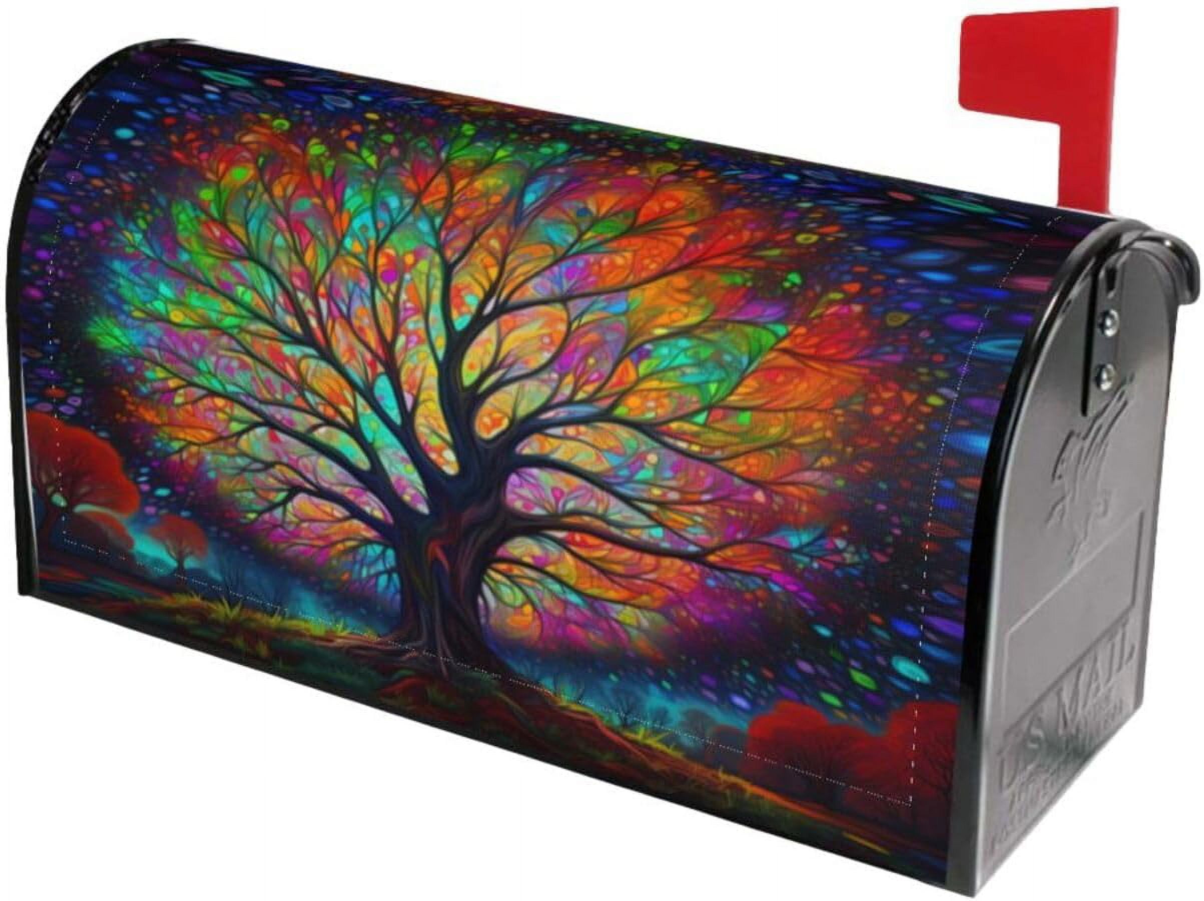 Retro American Flag Mailbox Covers Magnetic Post Box Cover Wraps ...