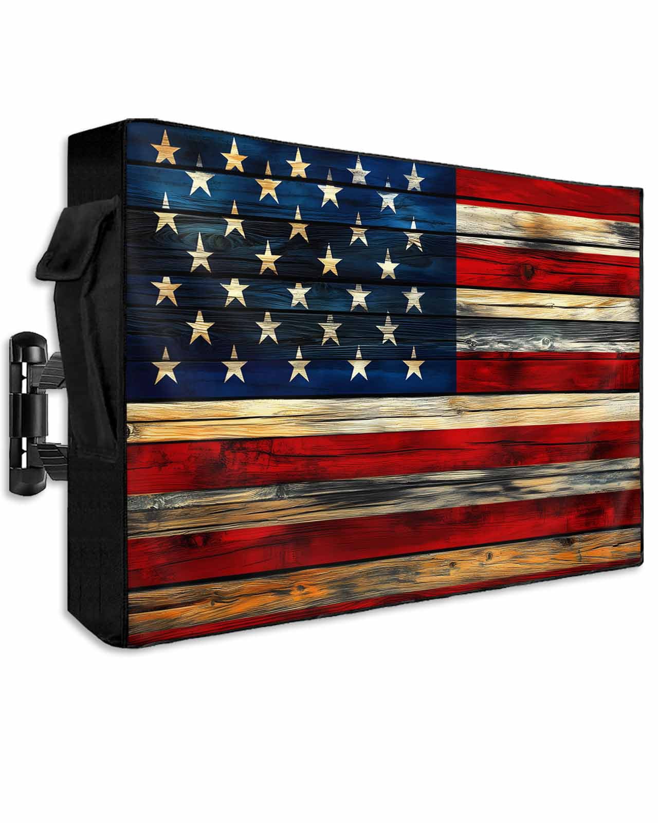 Retro American Flag Outdoor TV Cover 70 to 75 Inch Weatherproof, Blue ...