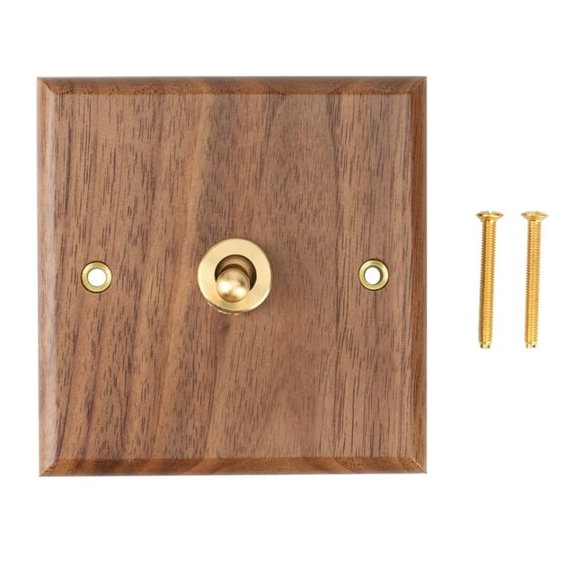 Retro American Industrial Style Light Switch Socket, Solid Wood Brass ...