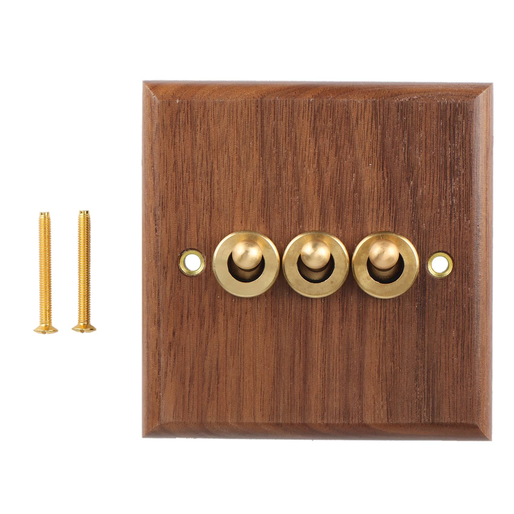 Retro American Industrial Style Light Switch Socket, Solid Wood Brass ...