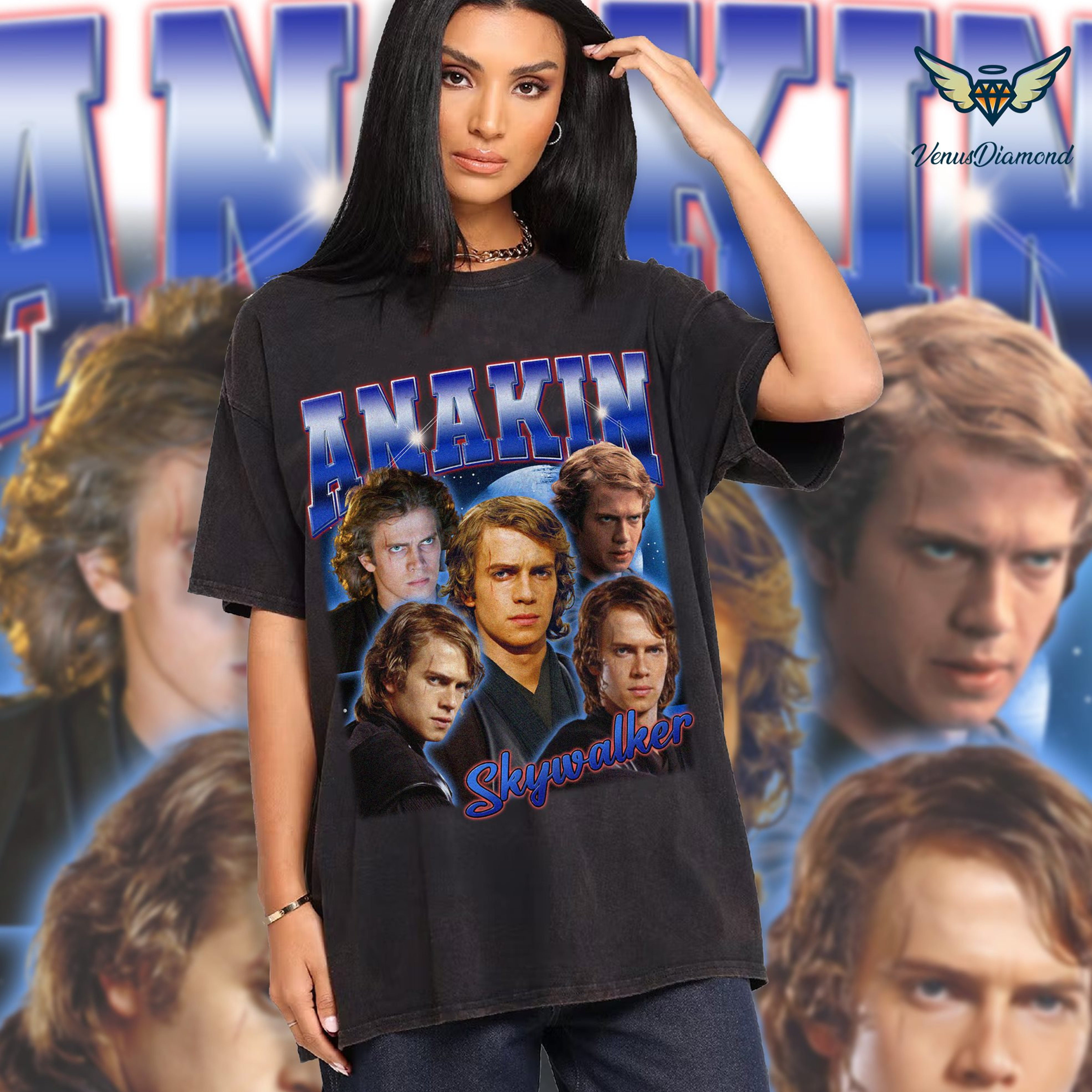 Retro Anakin Skywalker Shirt | Anakin Skywalker Vintage 90s Shirt ...