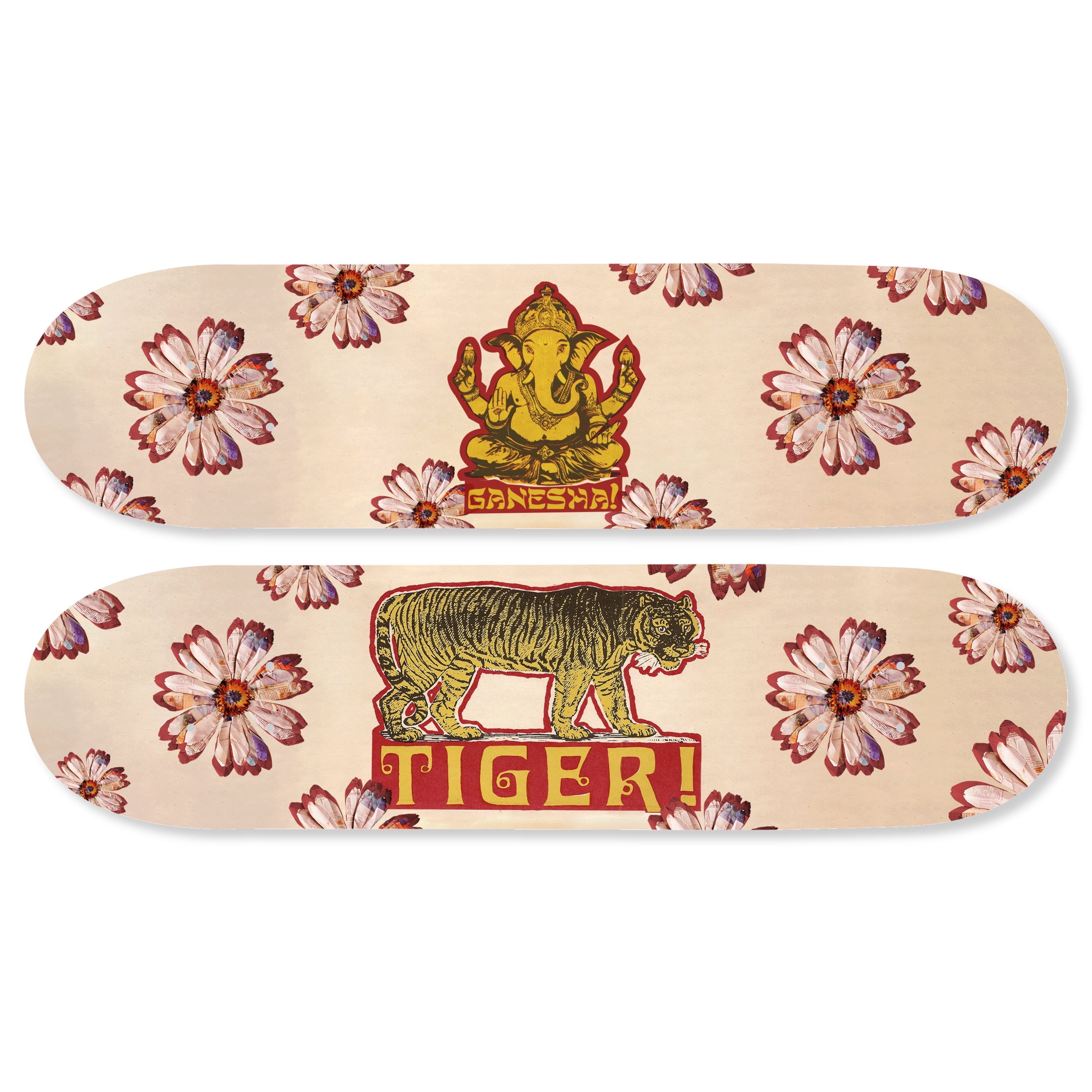 Retro Animals Skateboard Set Acrylic Wall Art Die-Cut, 2 panel 8" x 32 ...