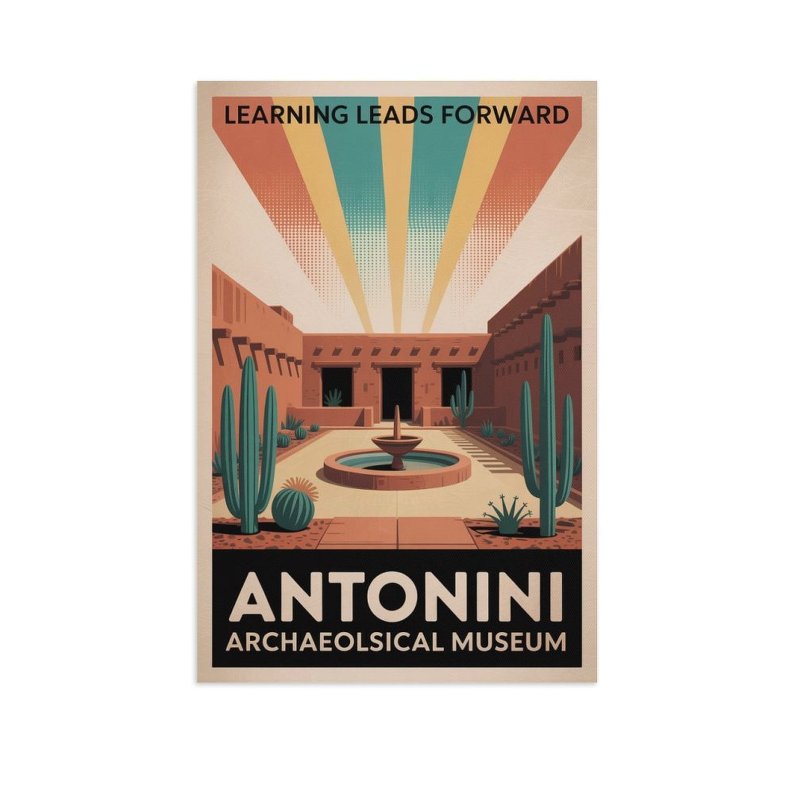 Retro Antonini Archaeological Museum Poster Motivational Inspirational ...