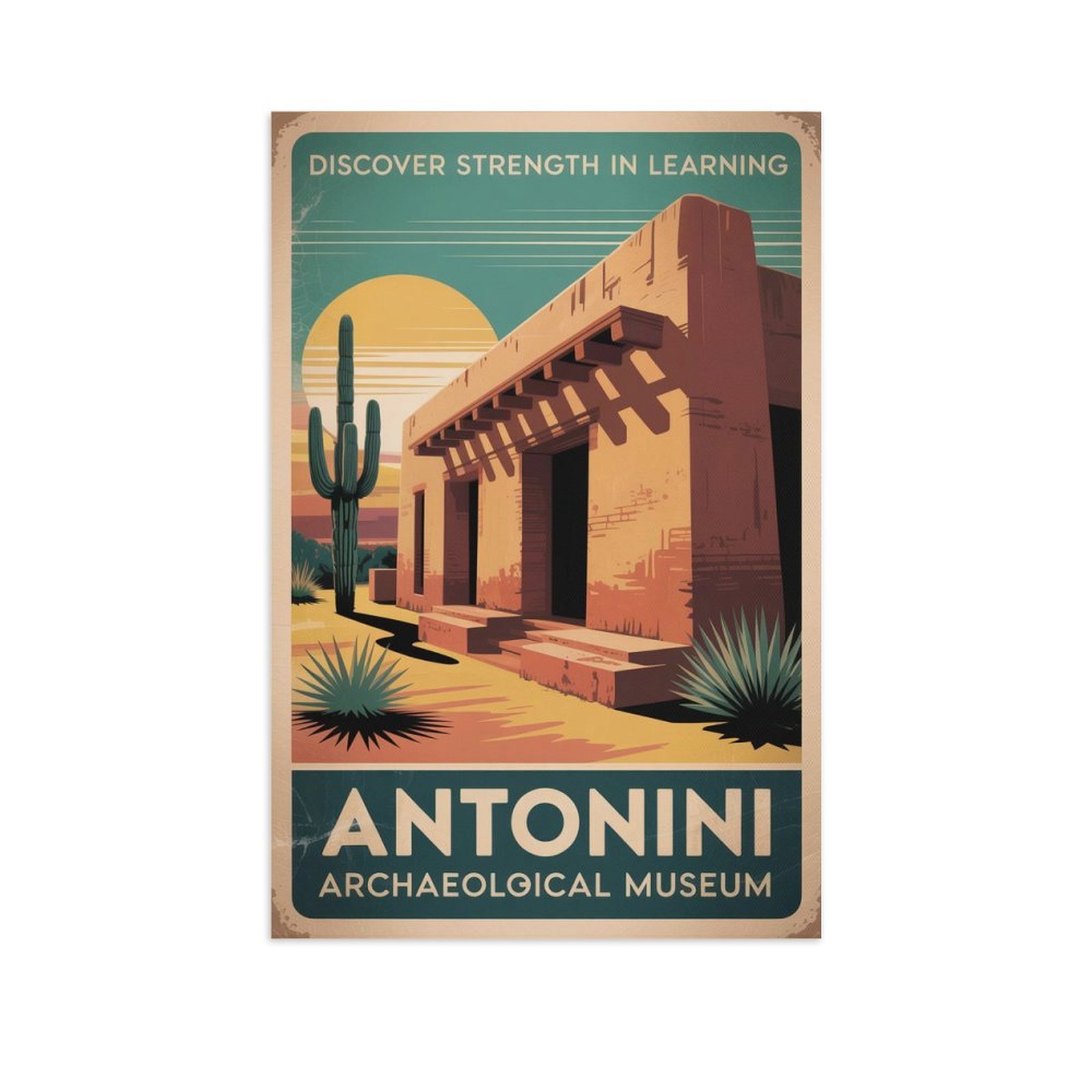 Retro Antonini Archaeological Museum Poster Motivational Inspirational ...