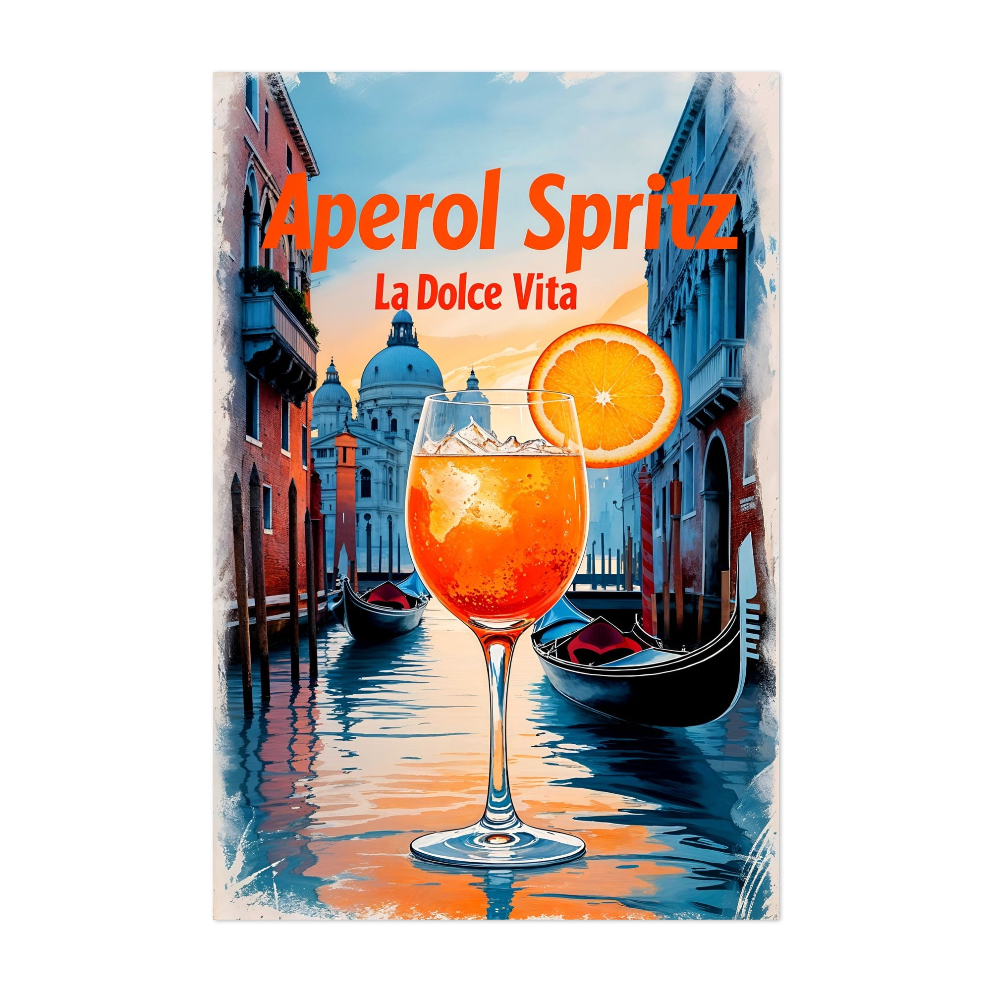 Retro Aperol Spritz Art: Timeless Italian Elegance - Veneto Italy ...