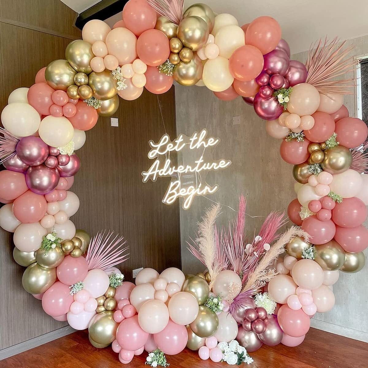 Specool Retro Apricot Pink Balloon Garland Arch Kit - 1 Pack - Walmart.com