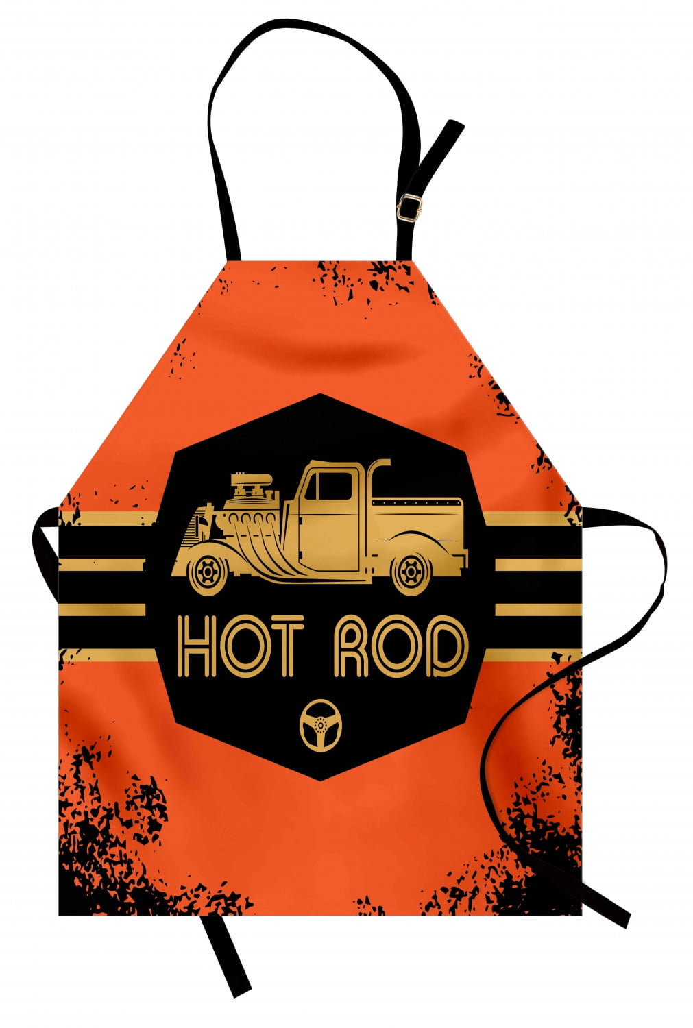 Retro Apron Hot Rod Grunge Poster Design with Custom Truck Americana ...