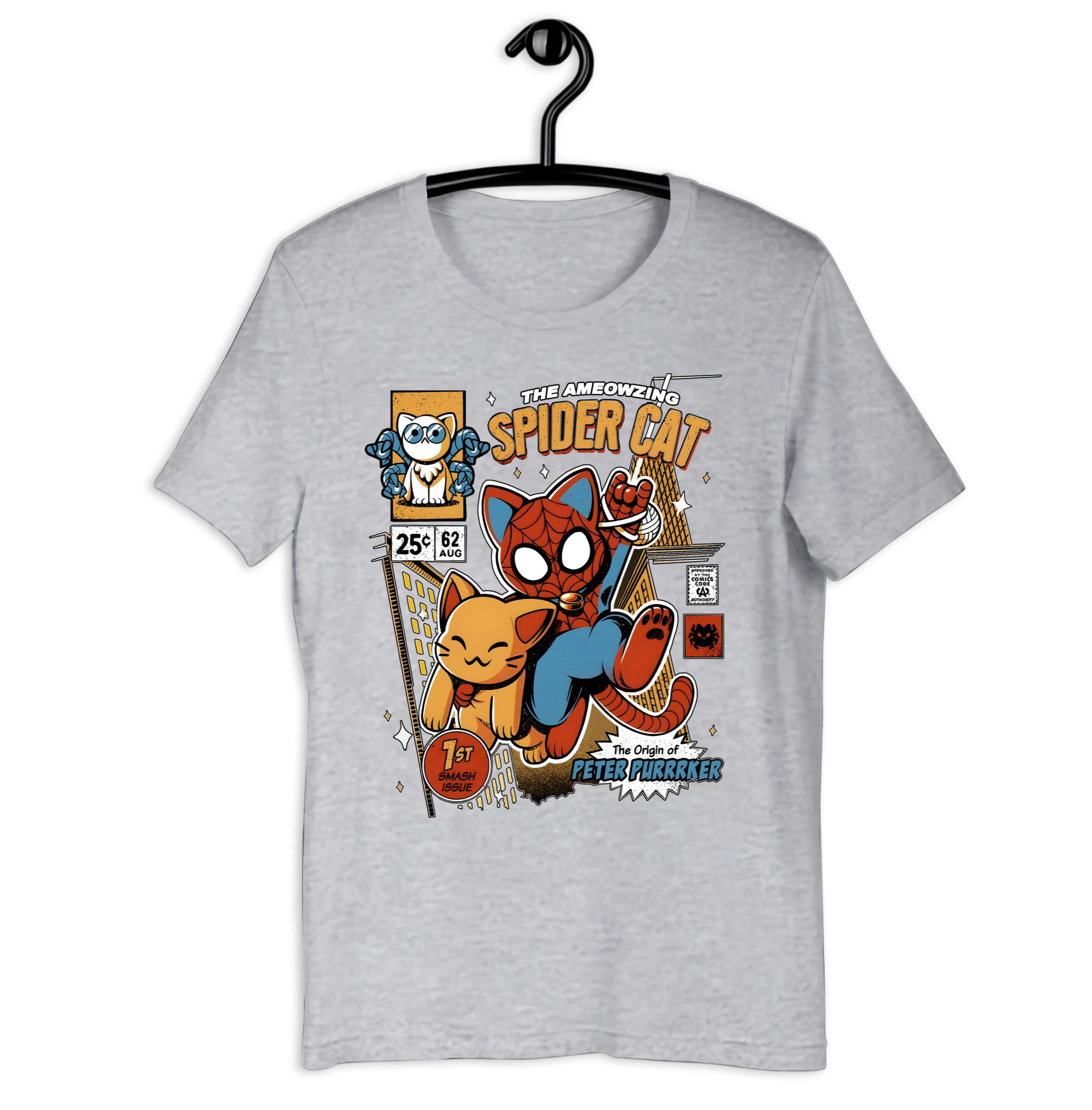 Retro Arachnid Cat Comfort Color Shirt, Web-Slinger Across The Multiverse Shirt, Superhero ...