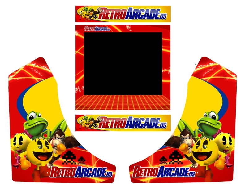 Retro Arcade Game Vinyl cover, 4 piece set for RetroArcade.us bartop ...