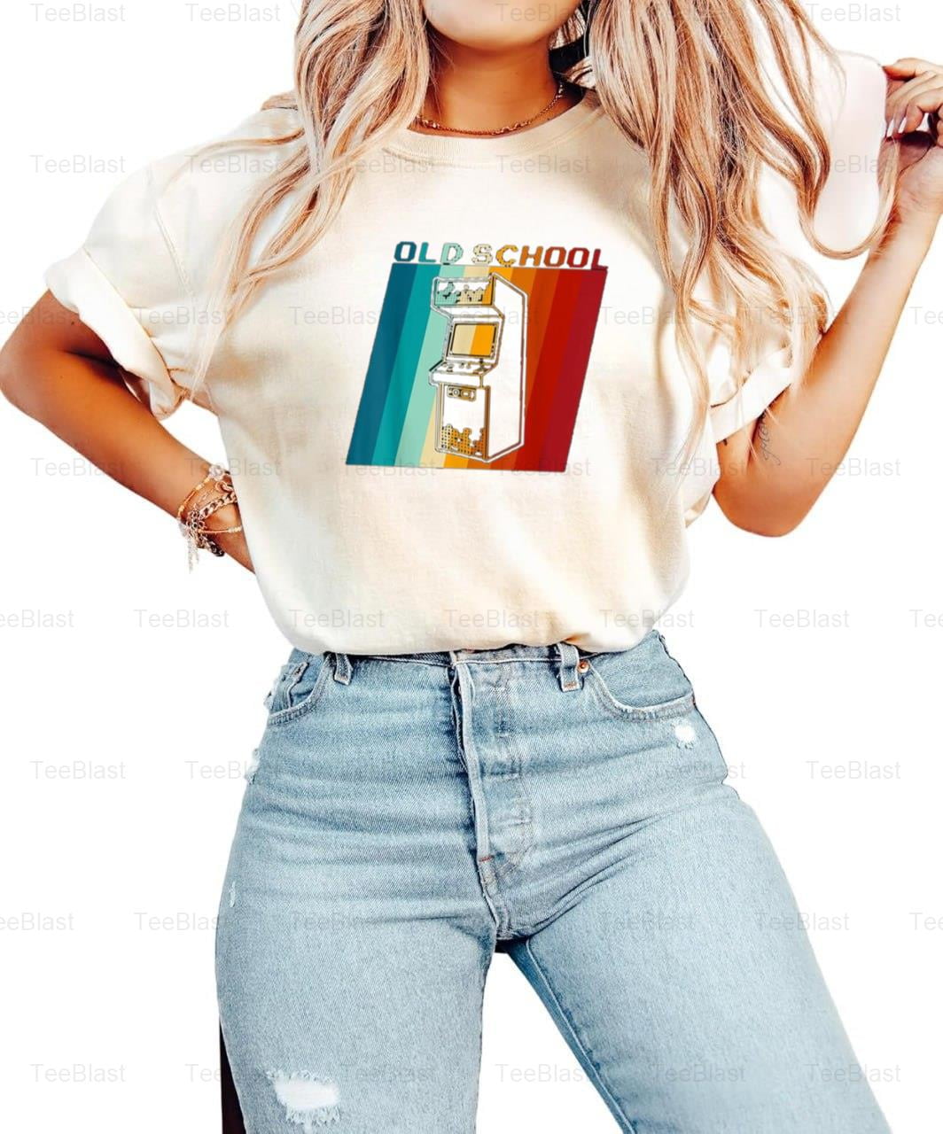 Retro Arcade Video Game 70s 80s 90s Gamer PacMan Old School Stick ...