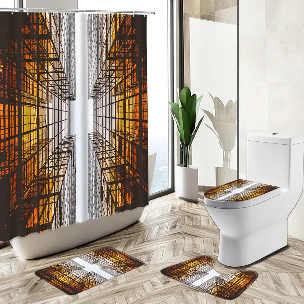 Retro Architecture Scenery Shower Arched Design Cellar Road Industrial ...