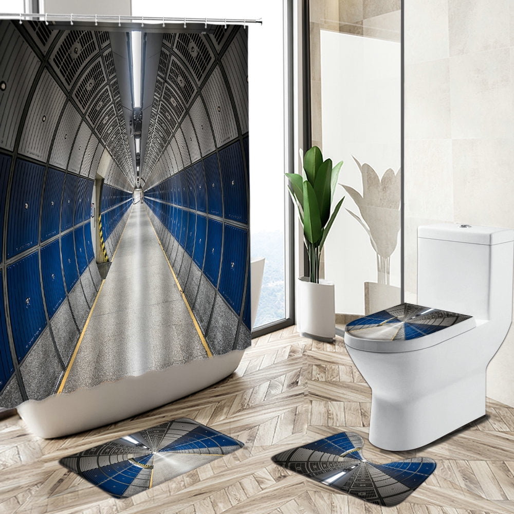 Retro Architecture Scenery Shower Arched Design Cellar Road Industrial ...