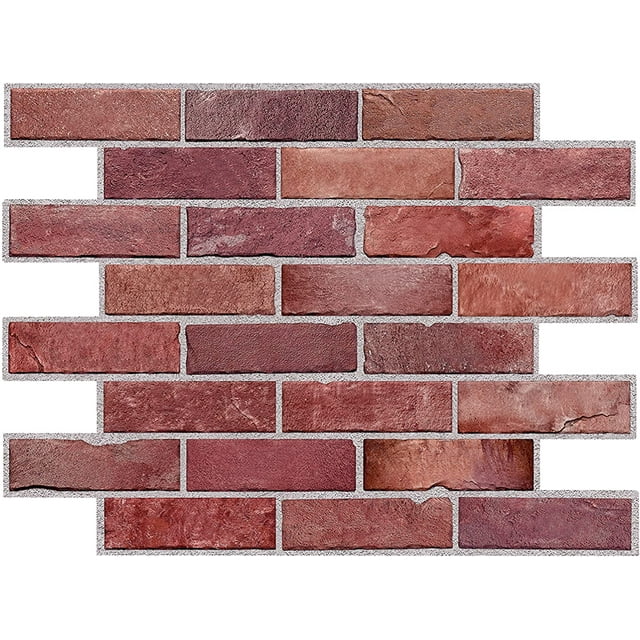 Sample Retro-Art 3D Wall Panels, Faux Red Brick, PVC, 7"x10", 570TG ...