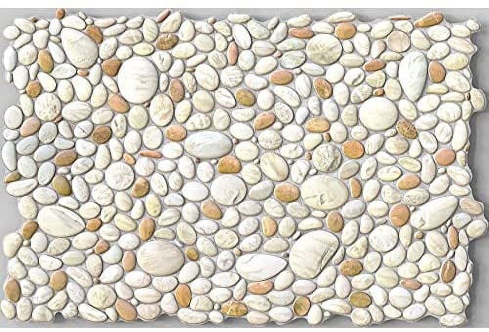 Retro-Art 3D Wall Panels, Natural Pebble Beige Sand, PVC, 38.6" x 25.2 ...