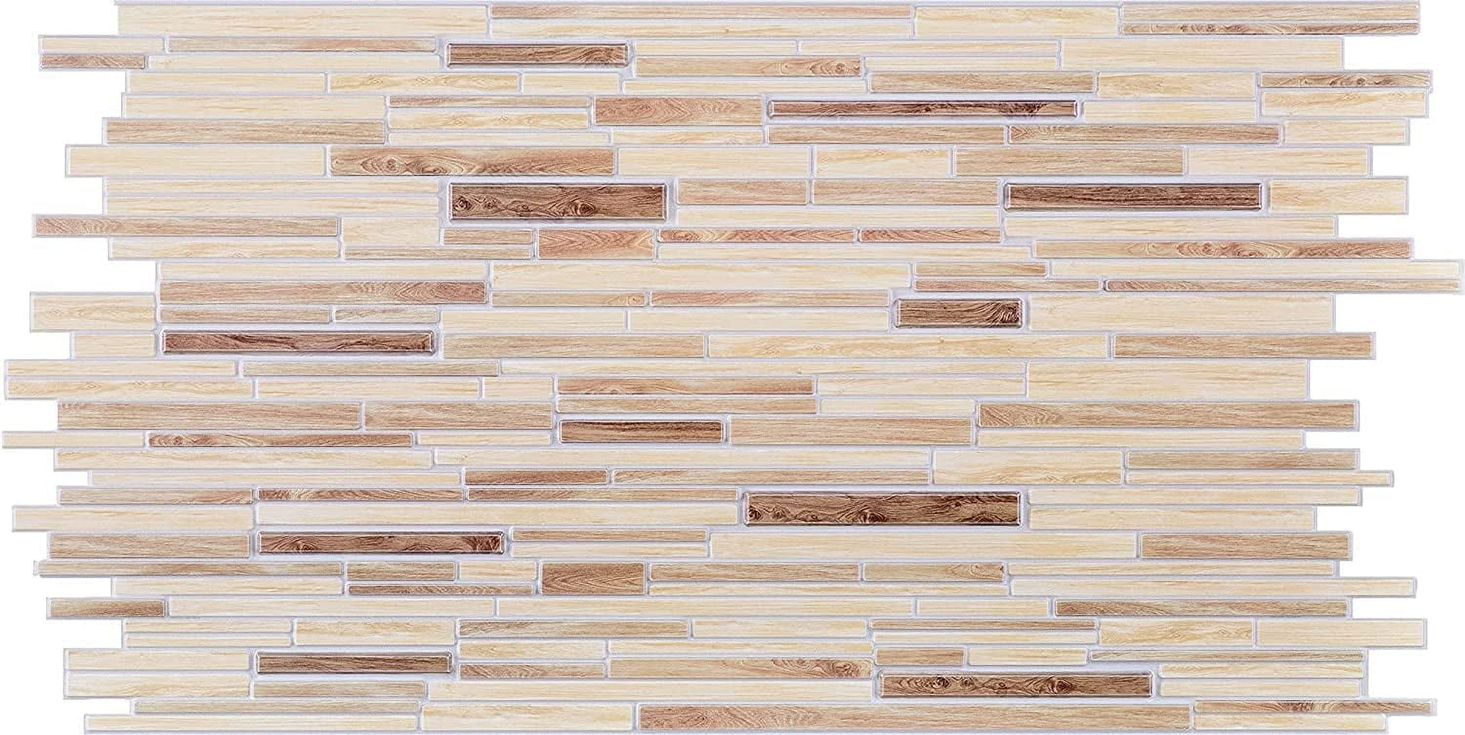 Retro-Art 3D Wall Panels, Ornamental Timber Oak Wood, Beige Brown, PVC ...