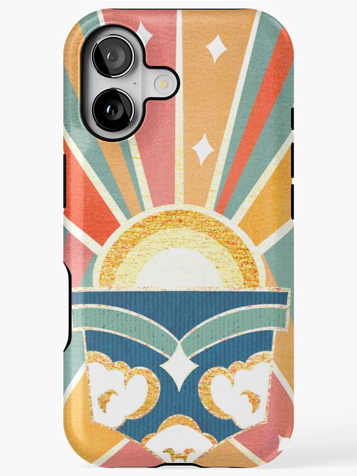 Retro Art Deco Sunshine Vintage Abstract Art Phone Case Compatible ...