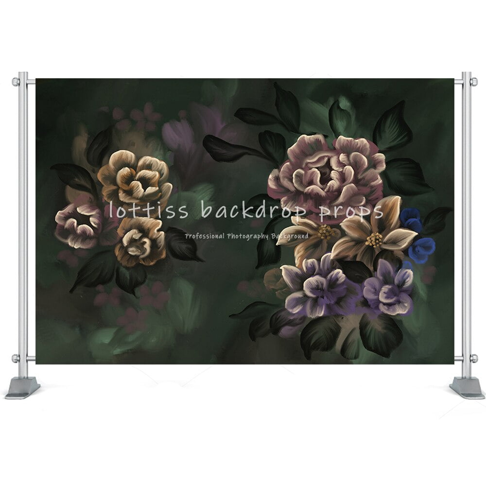 Retro Art Flower Portrait Backdrop Adult Kids Photography Props Hand ...