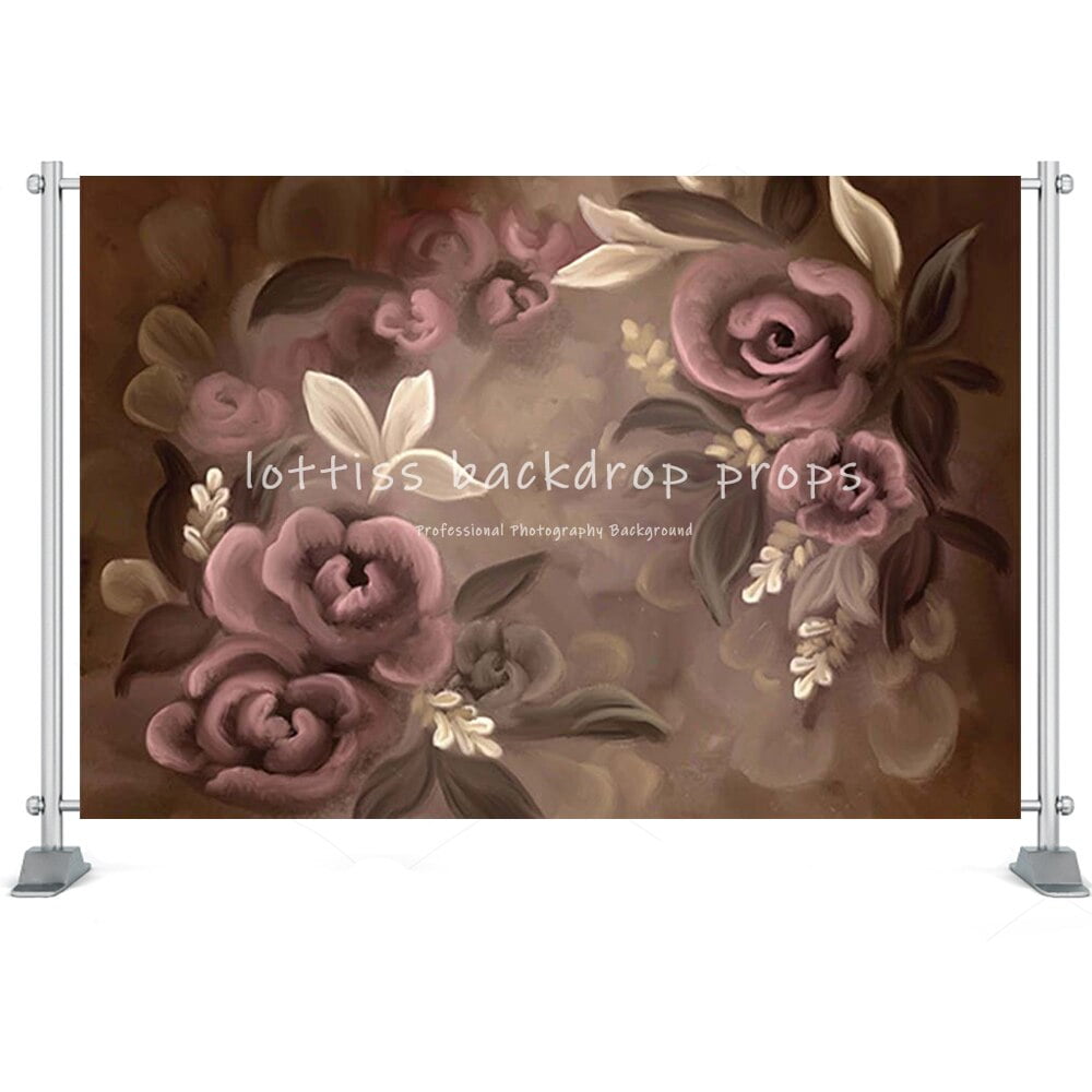 Retro Art Flower Portrait Backdrop Adult Kids Photography Props Hand ...
