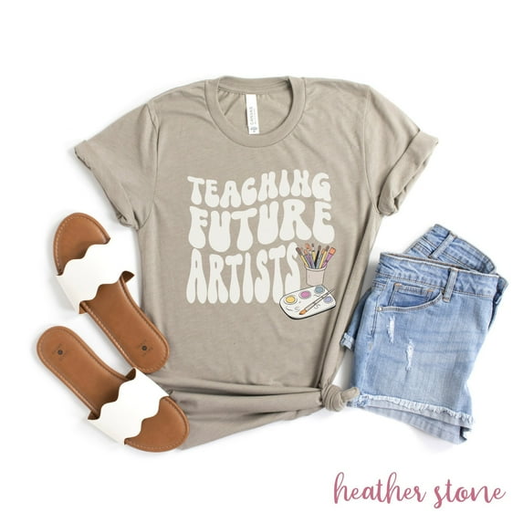 Retro Art Teacher T-Shirt, Teaching Future Artists Shirt, Art Education ...
