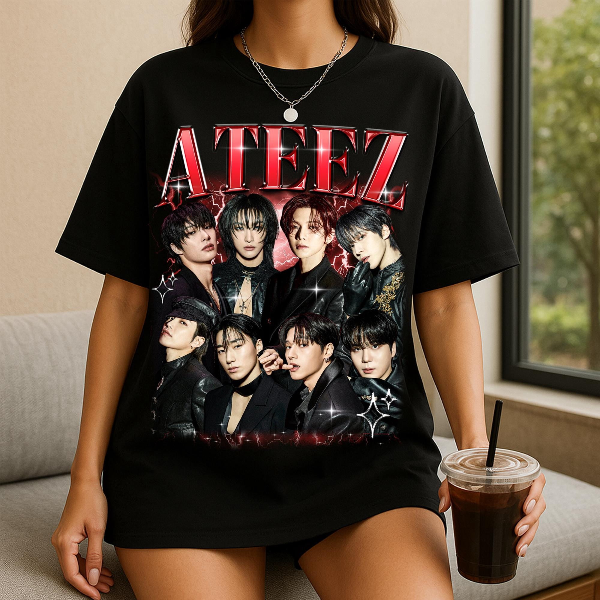 Retro Ateez Kpop T-Shirt, Ateez 2025 World Tour In Your Fantasy Shirt ...