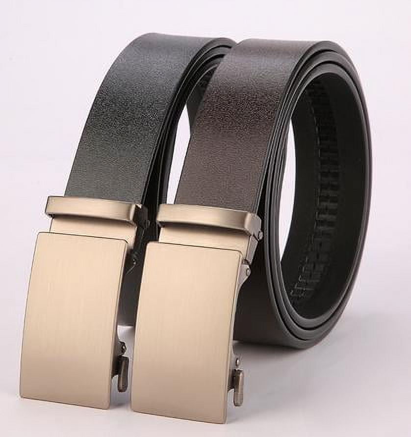 Retro Automatic Buckle Belts for Men 1 Black 1 Brown 4 0 Wide 1 25M ...