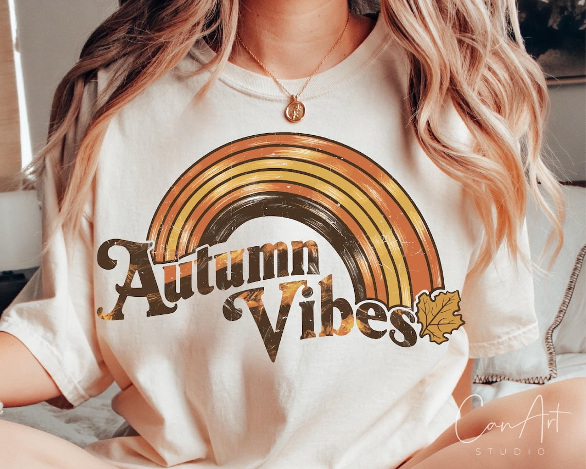 Retro Autumn Vibes Png, Fall Png Sublimation Designs, Fall Vibes Png ...