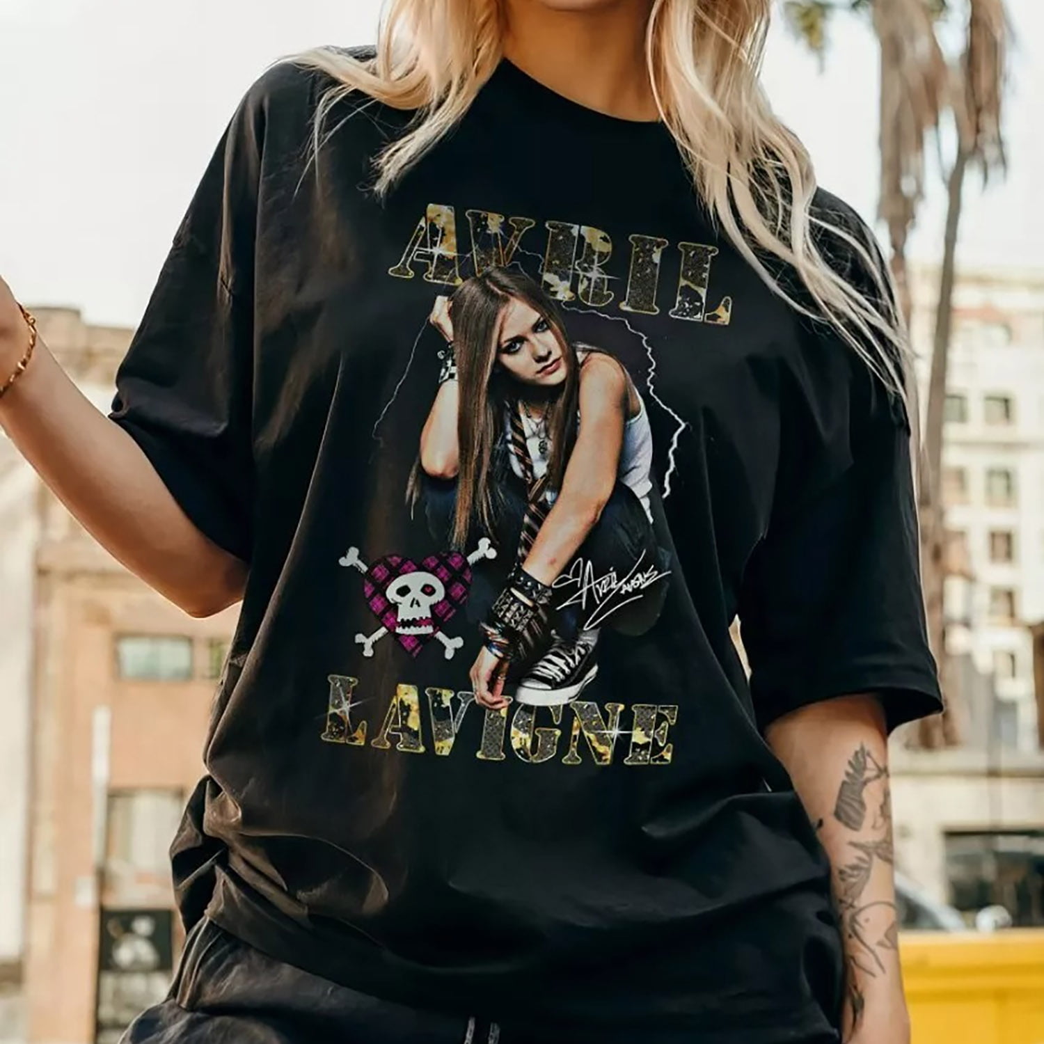 Retro Avril Lavigne T-Shirt Pop Punk Music T Shirt - Walmart.com