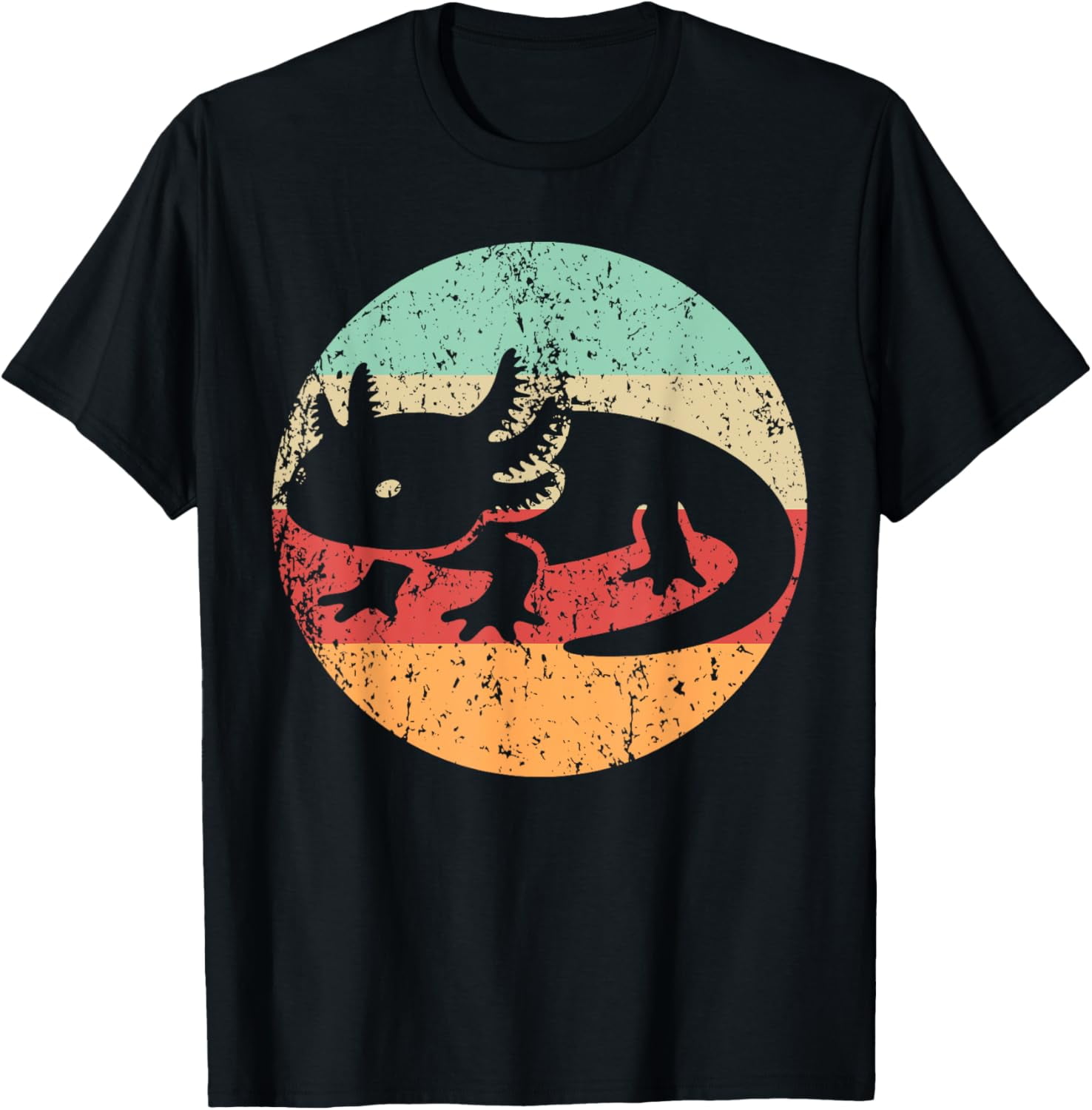 Retro Axolotl Salamander Vintage Style Cute Animal T-Shirt men and ...