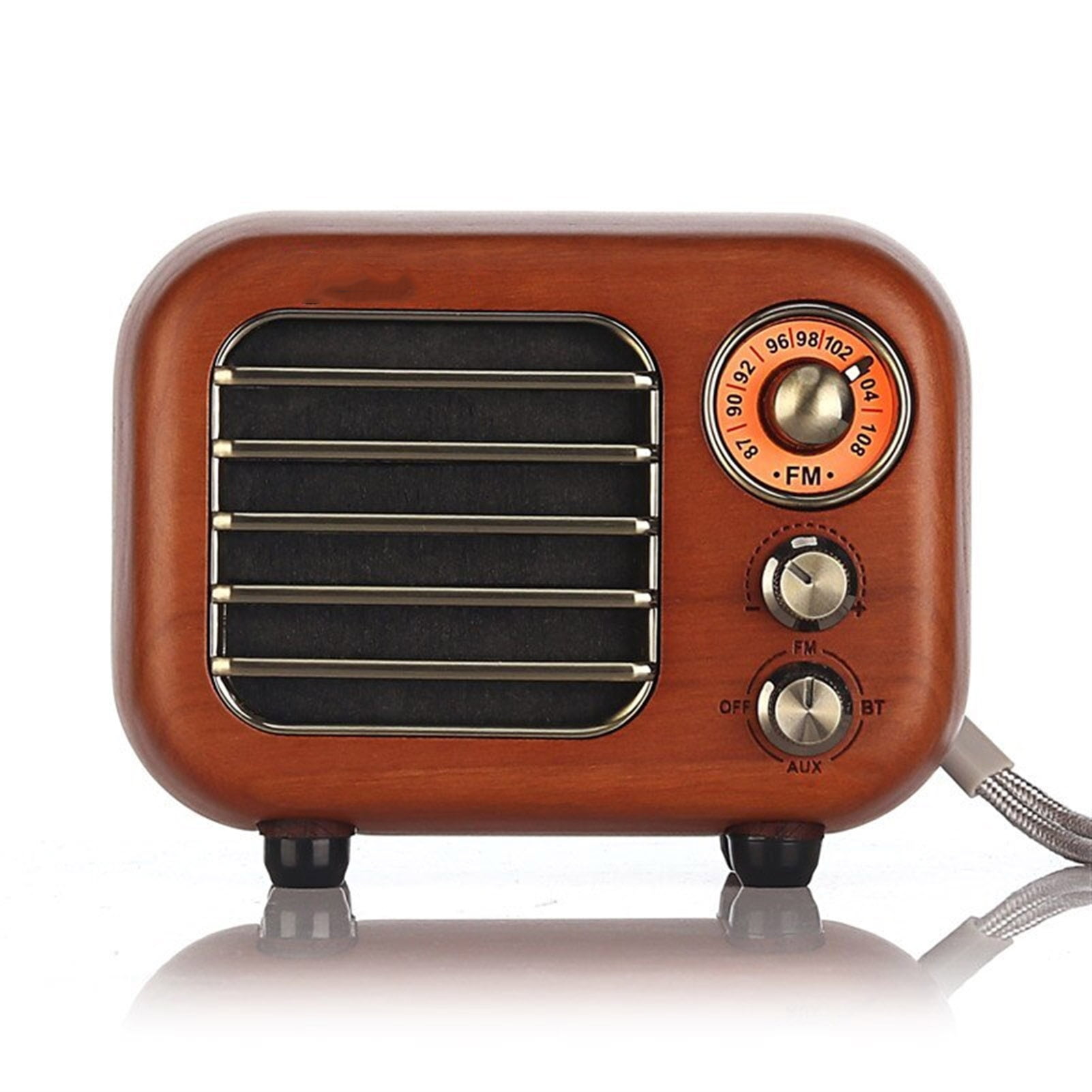 Retro B-l-u-e-t-o-o-t-h Speaker Walnut Wooden FM Radio with Old ...