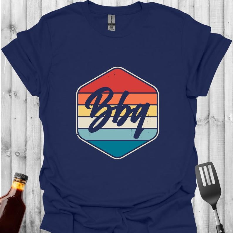 Retro BBQ T-Shirt | Vintage Barbecue Shirt for Men | Sunset Style Grill ...