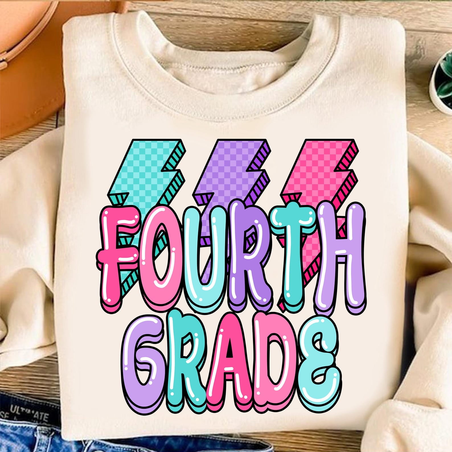 Retro Back to School Girls Checkered Bundle, Kindergarten Design, First ...